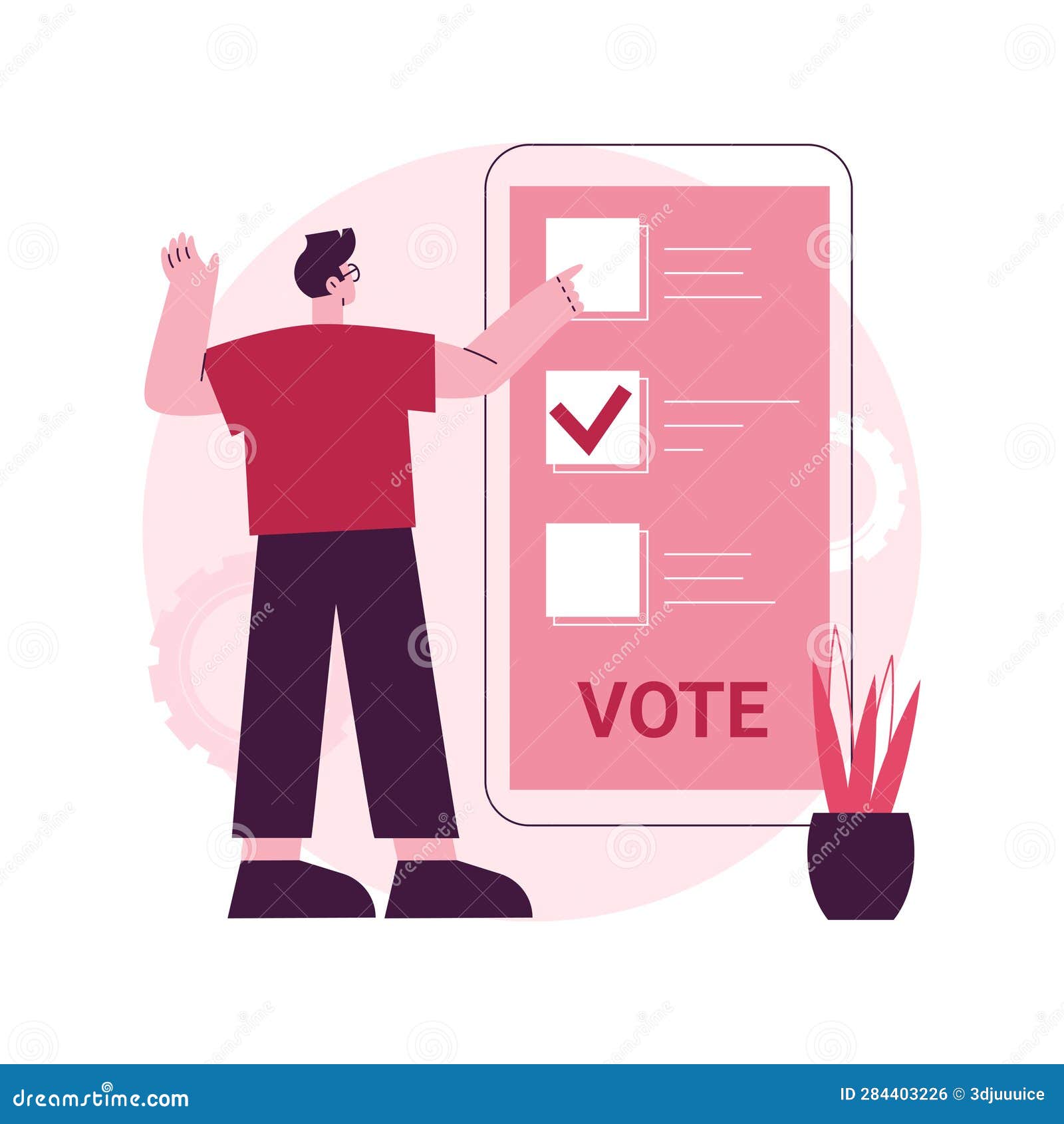 Electronic Voting Abstract Concept Vector Illustration. Stock Vector ...