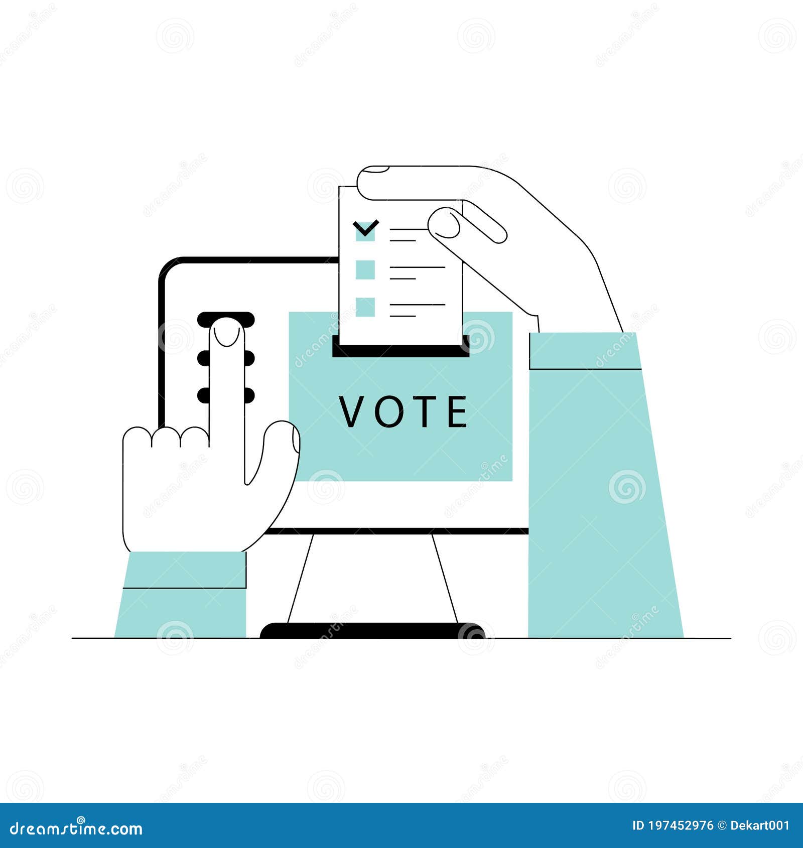 Online Voting Hands Cartoon Vector | CartoonDealer.com #63583385