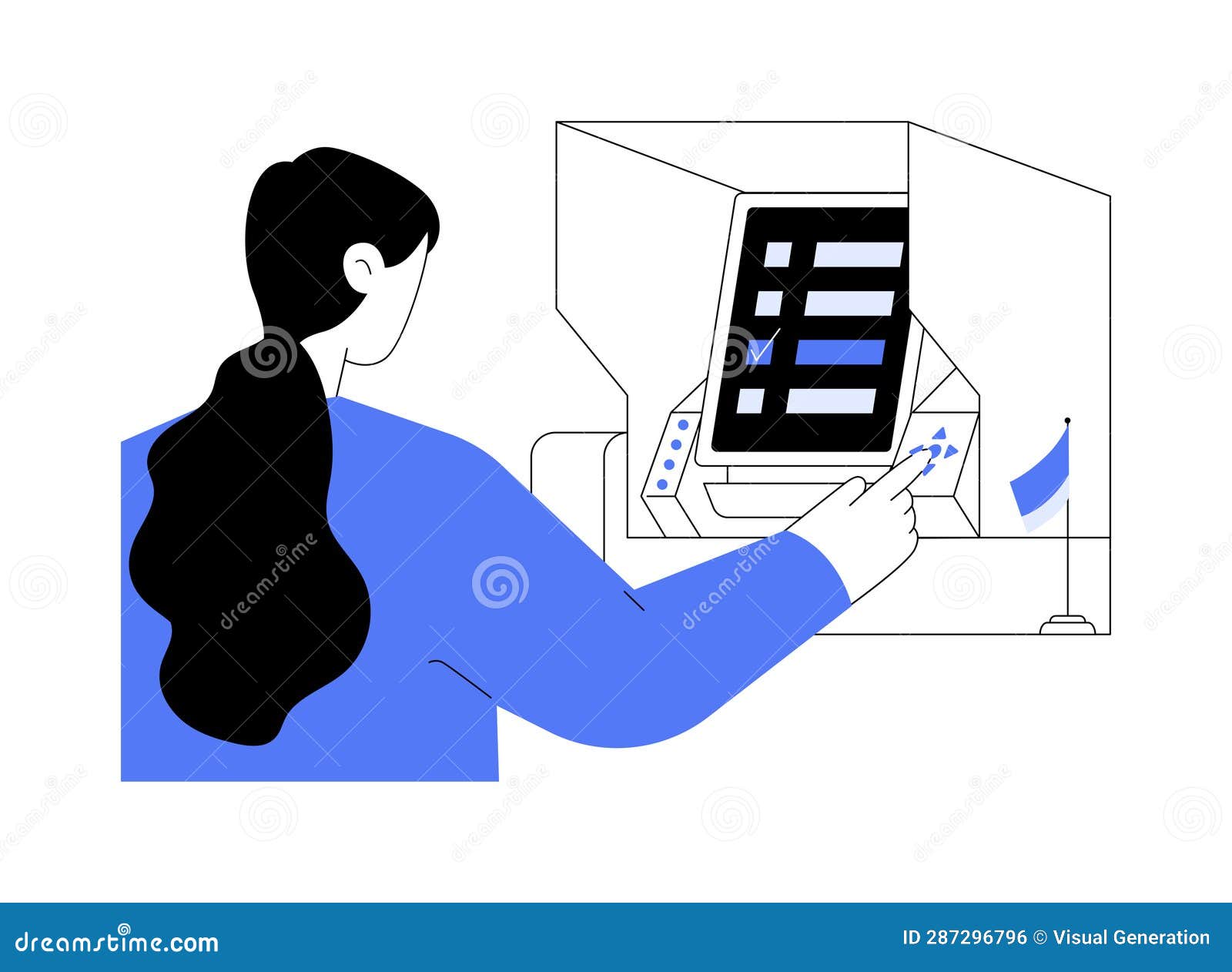 Electronic Voting Machine Abstract Concept Vector Illustration. Stock Vector - Illustration of ...