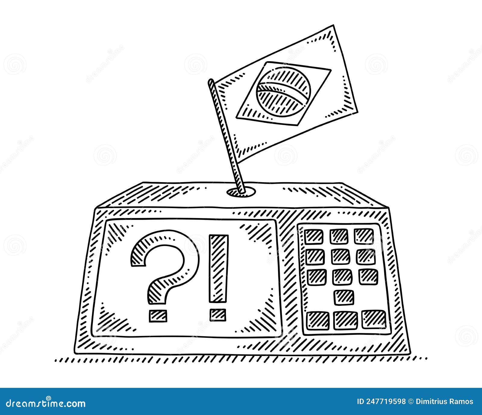 Electronic Voting Machine in Brazil Stock Vector - Illustration of ...