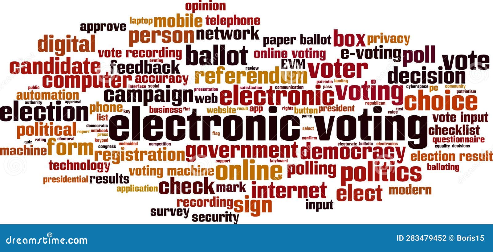 Electronic Voting Word Cloud Stock Vector - Illustration of result ...