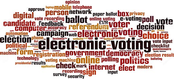 Electronic Voting Word Cloud Stock Vector - Illustration of result ...