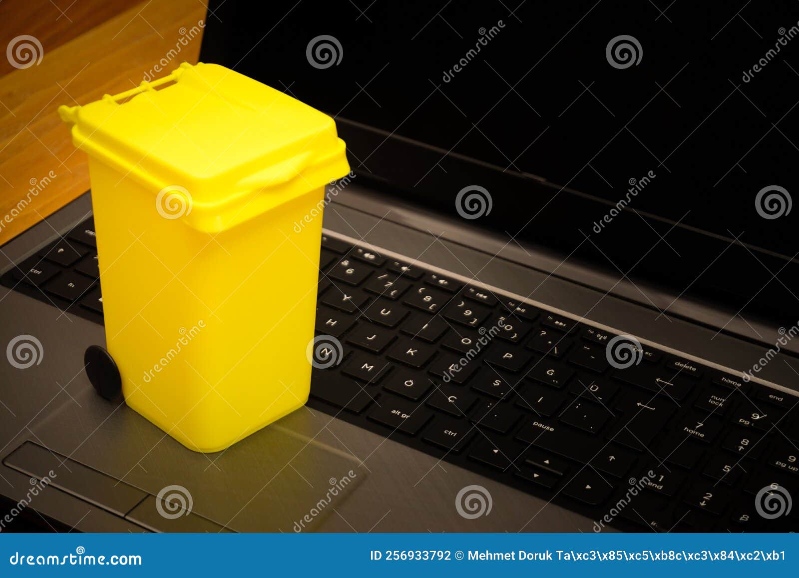 Electronic Waste Disposal Illustration with Miniature Objects Concept ...