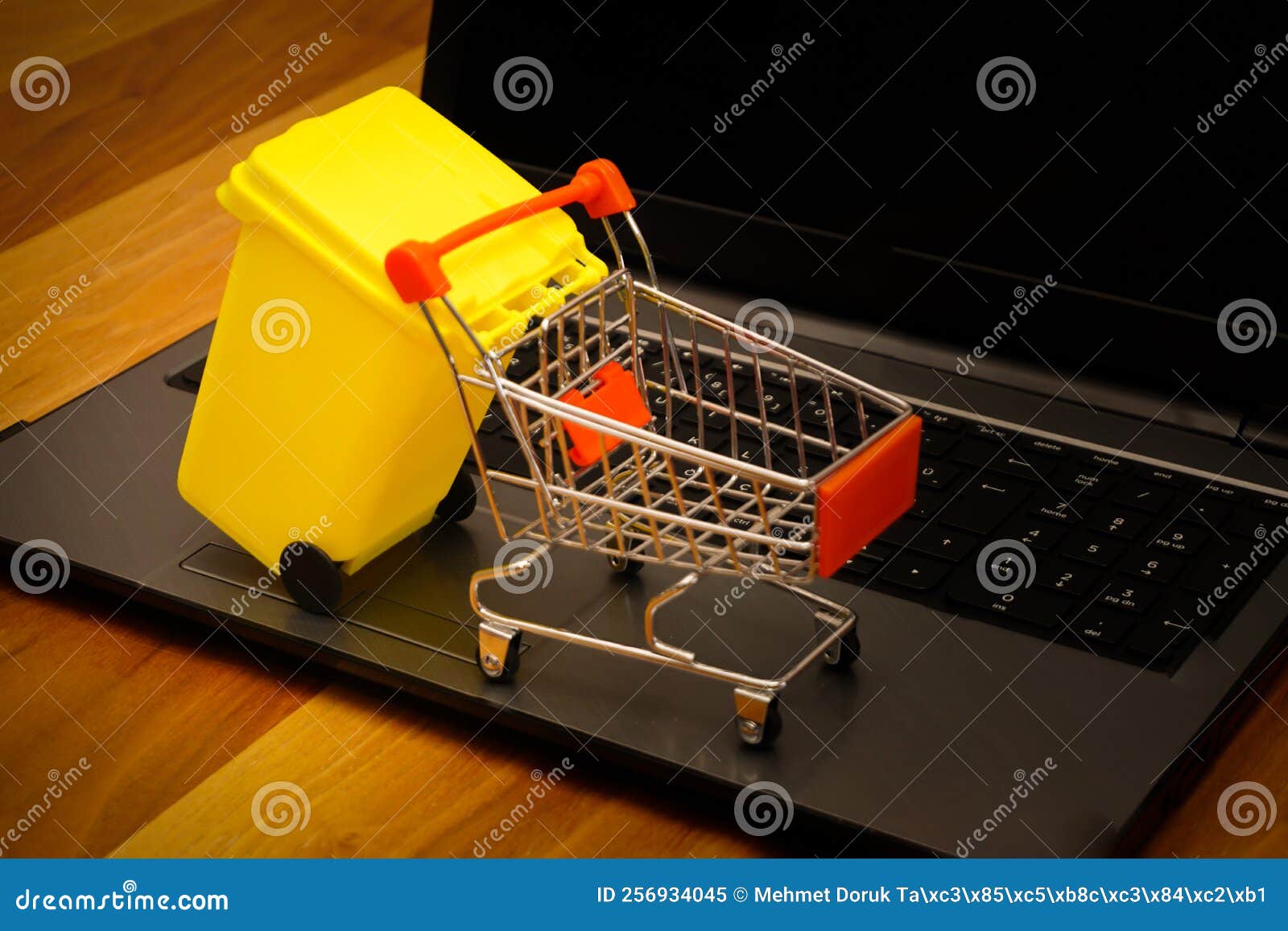 Electronic Waste Disposal Illustration with Miniature Objects Concept ...