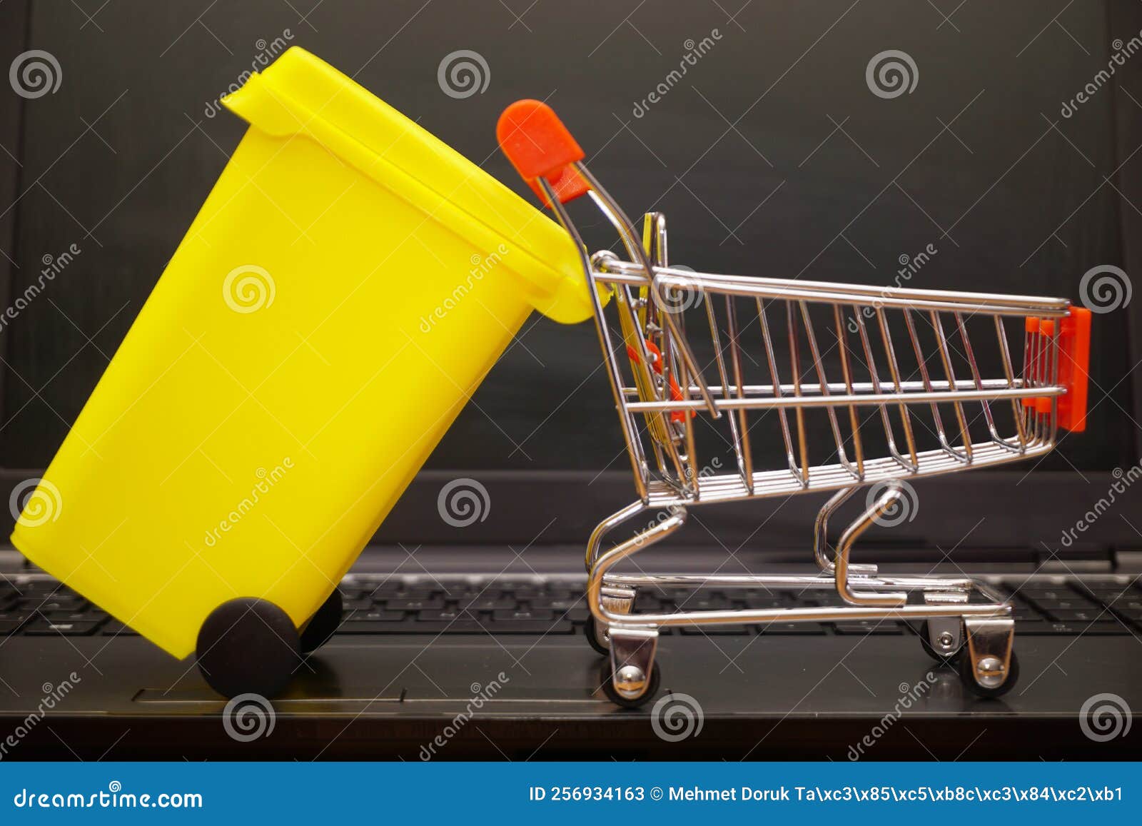 Electronic Waste Disposal Illustration with Miniature Objects Concept ...