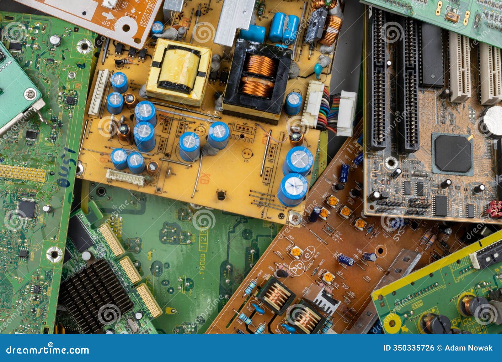 Electronic Waste Disposal and Recycling Concept with Circuit Boards ...