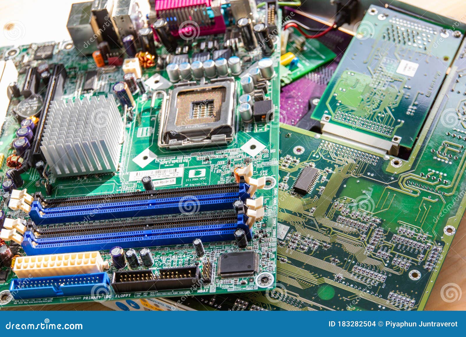 Electronic Waste of Mainboard Computer - Old Computer Circuit Boards ...
