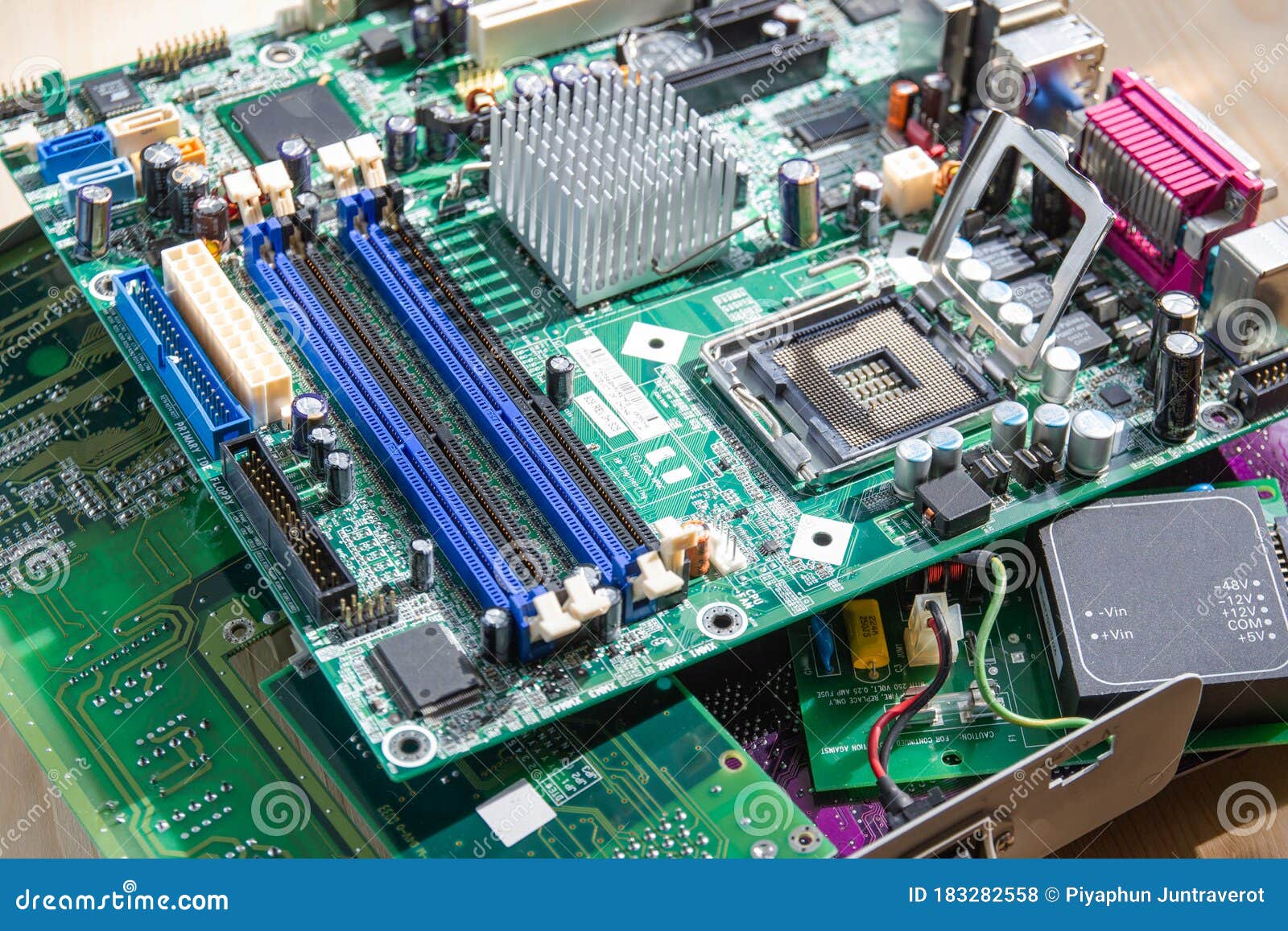 Electronic Waste of Mainboard Computer - Old Computer Circuit Boards ...