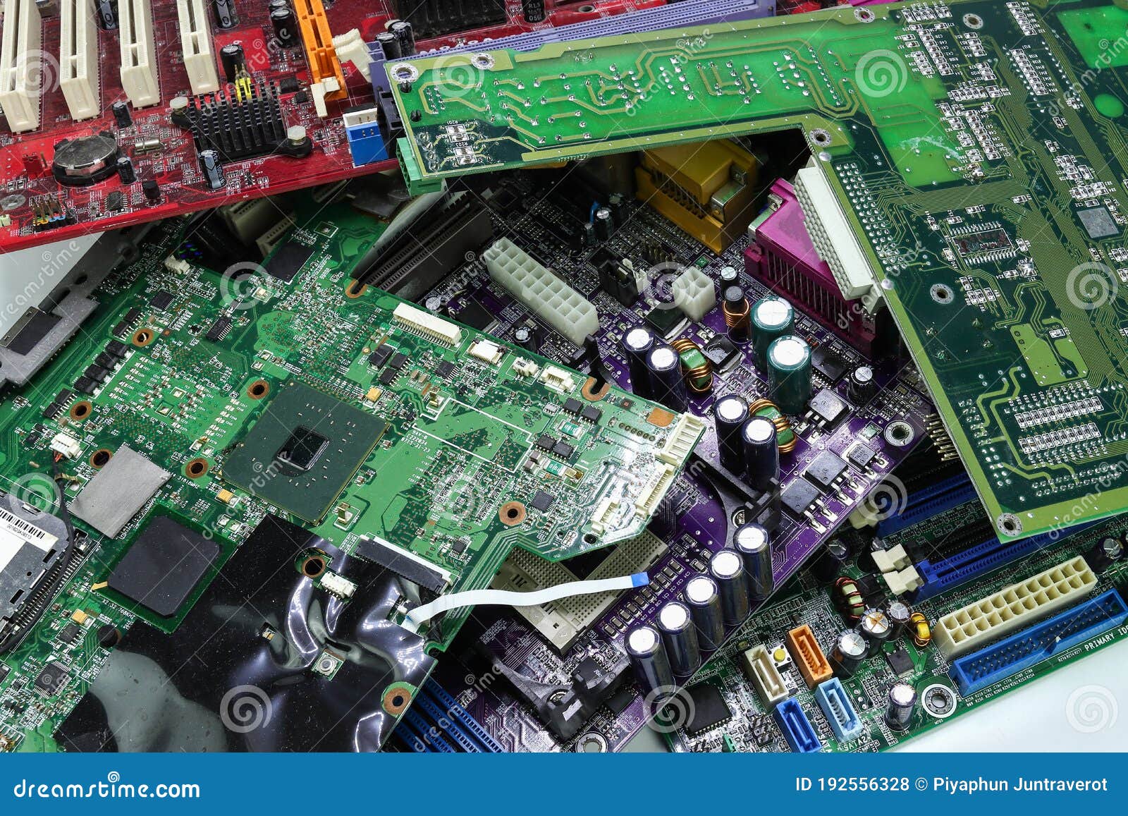 Electronic Waste of Mainboard Computer - Old Computer Circuit Boards ...
