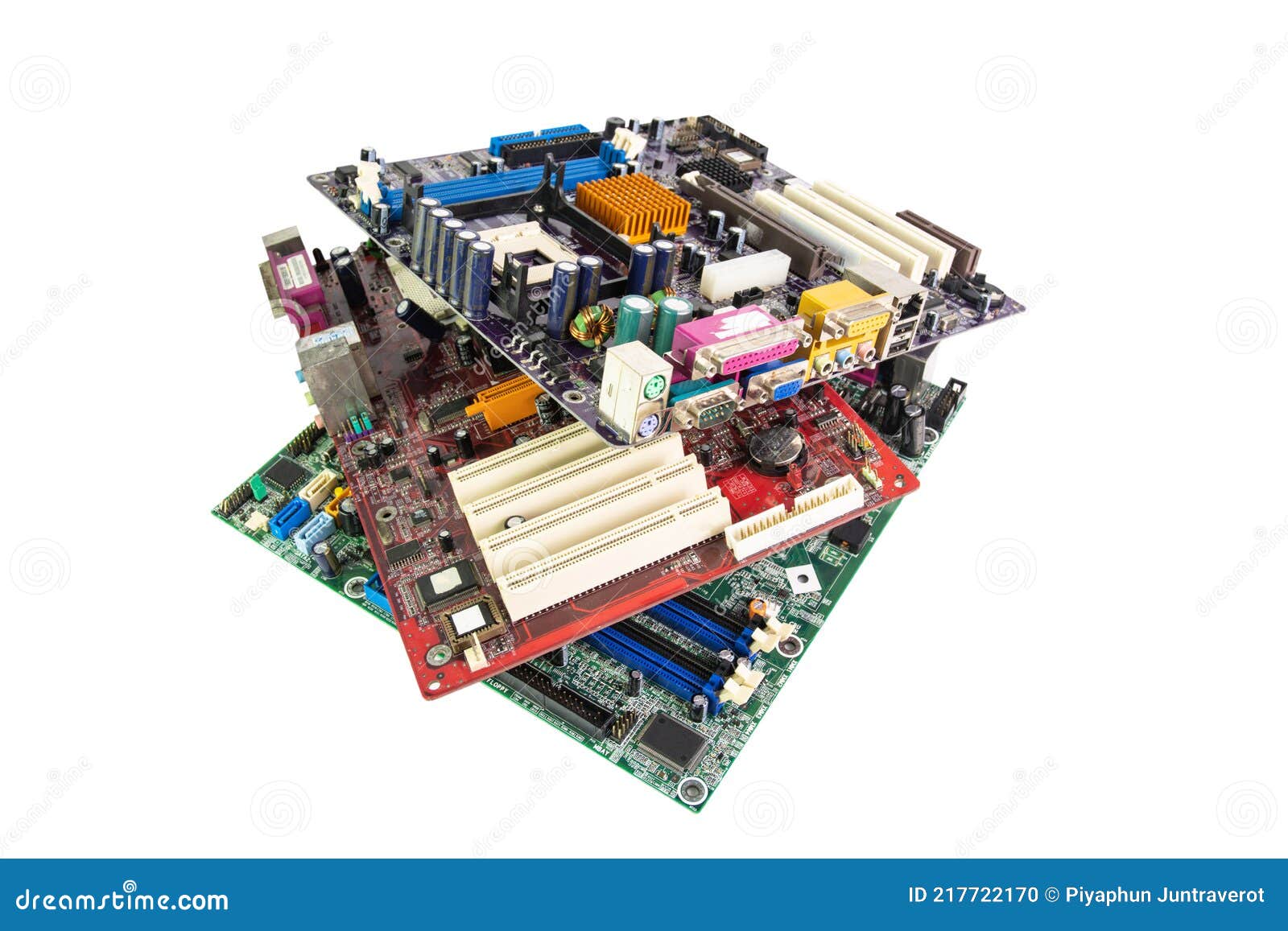 Electronic Waste of Mainboard Computer - Old Computer Circuit Boards ...