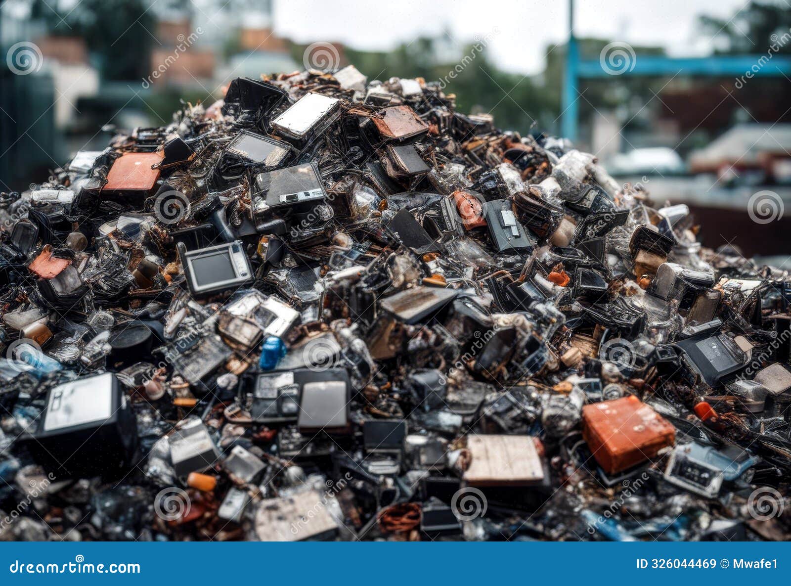 Electronic Waste Pile Transparent Background Recycling Garbage ...
