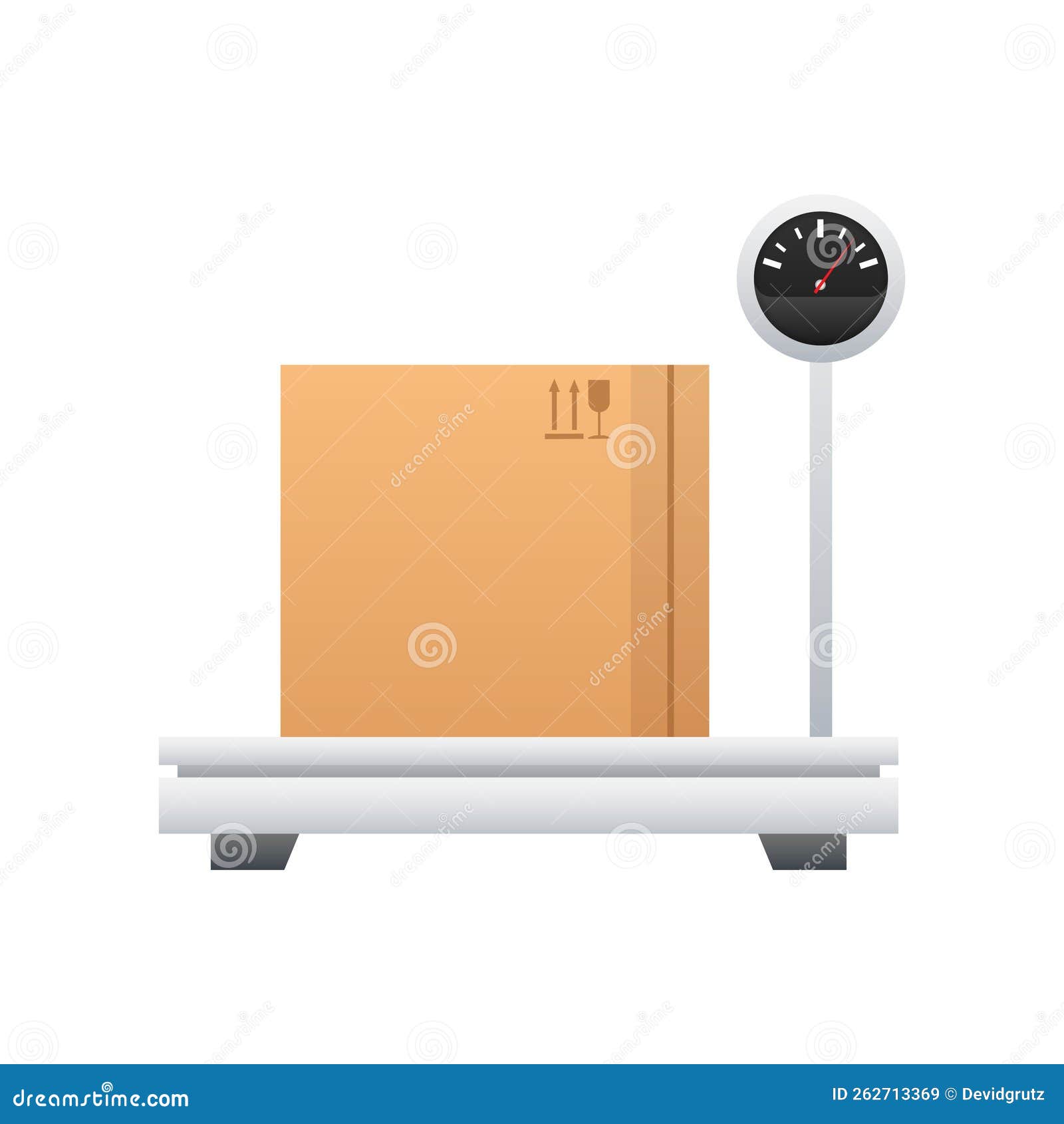 Electronic Weight Scale for Cargo. Platform Scale. Shipping Stock ...