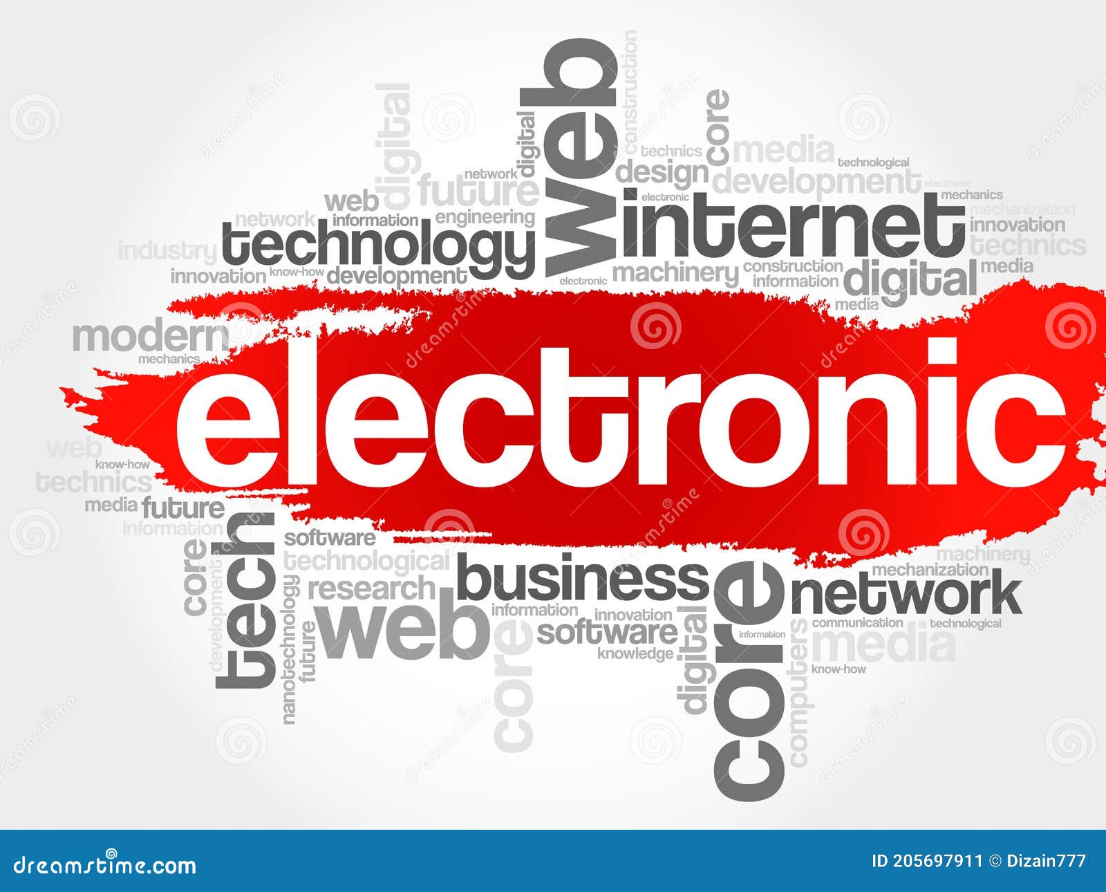 ELECTRONIC word cloud stock illustration. Illustration of technology ...