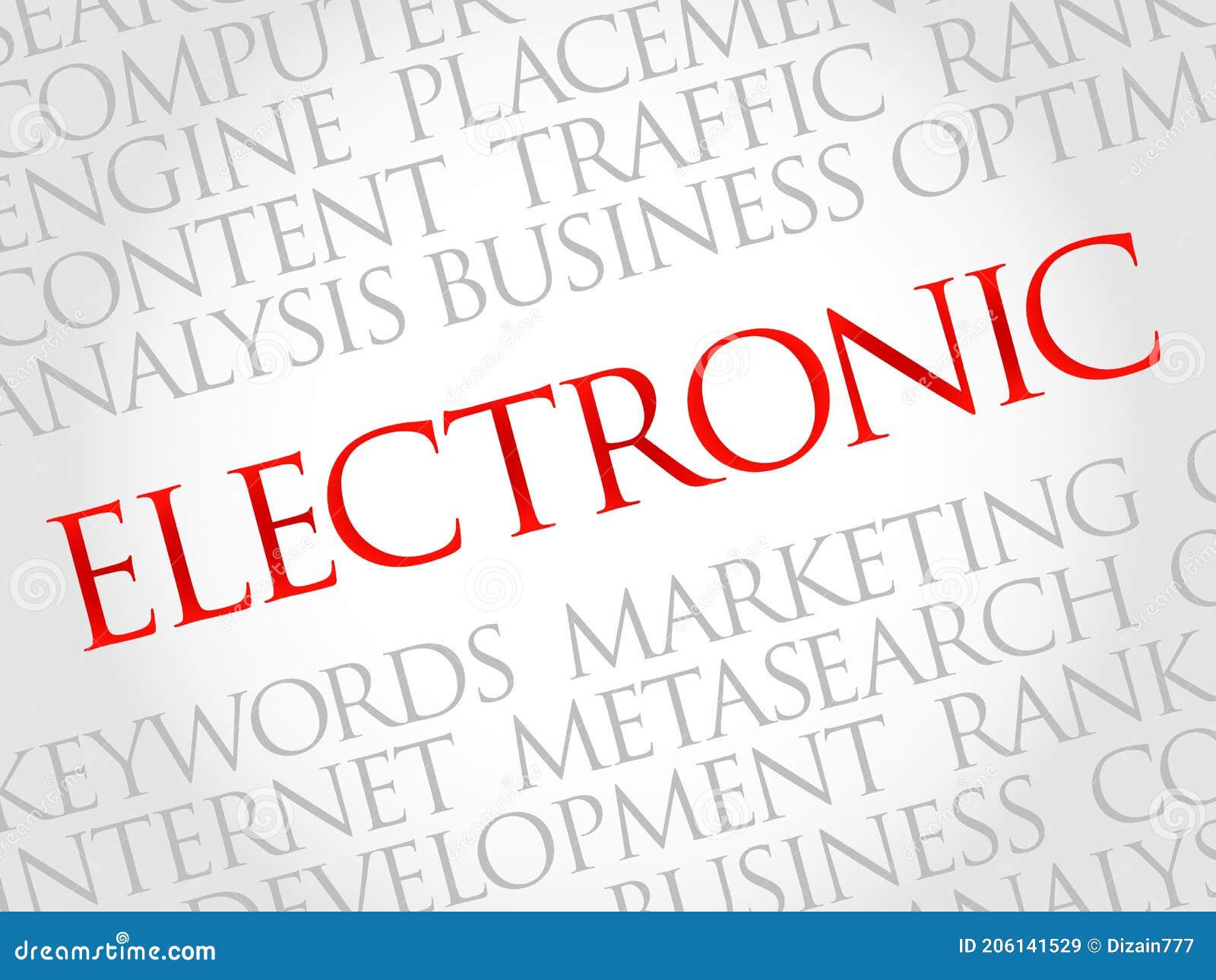 ELECTRONIC word cloud stock illustration. Illustration of network ...
