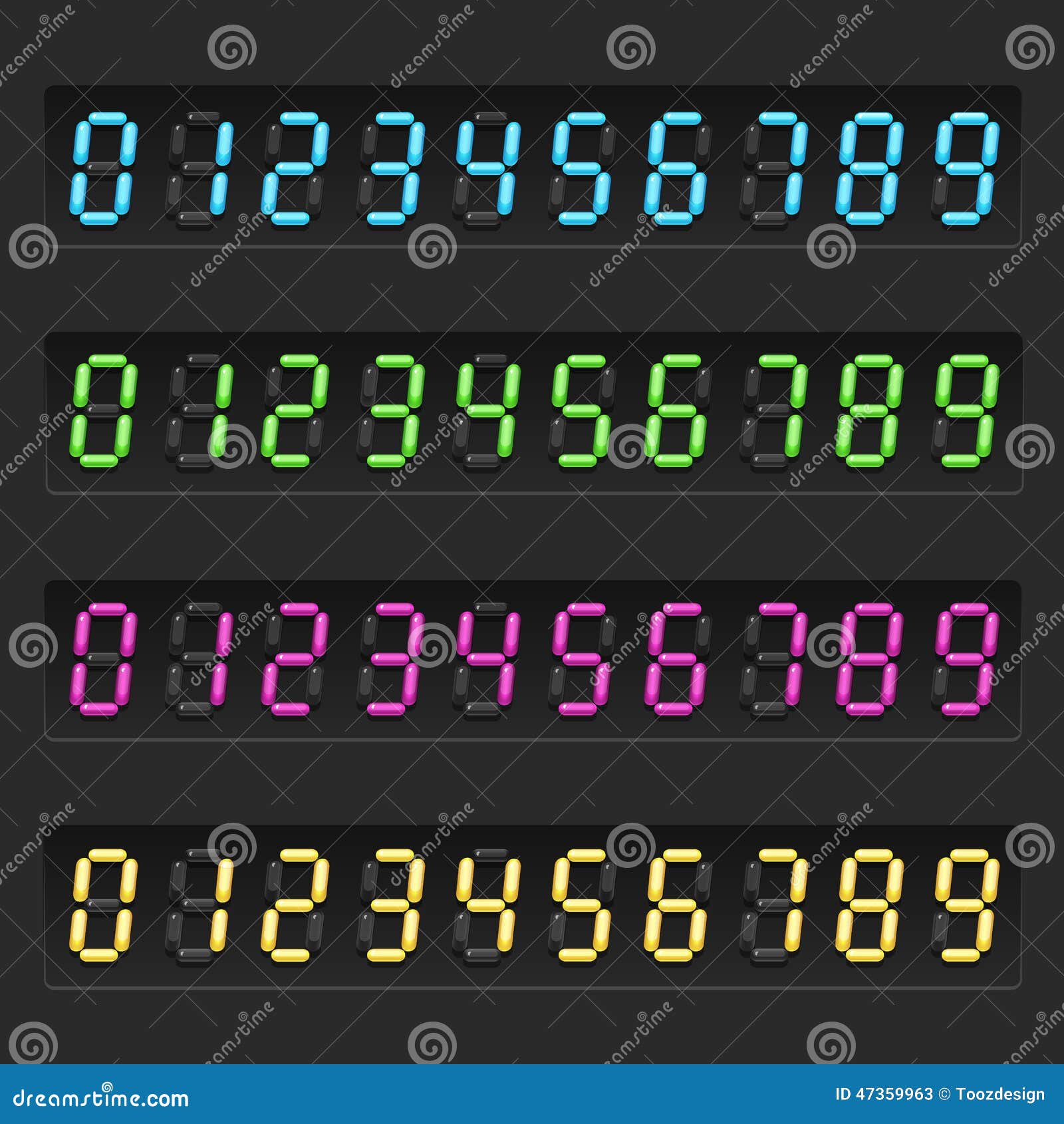 ElectronicNumbers stock vector. Illustration of letters - 47359963