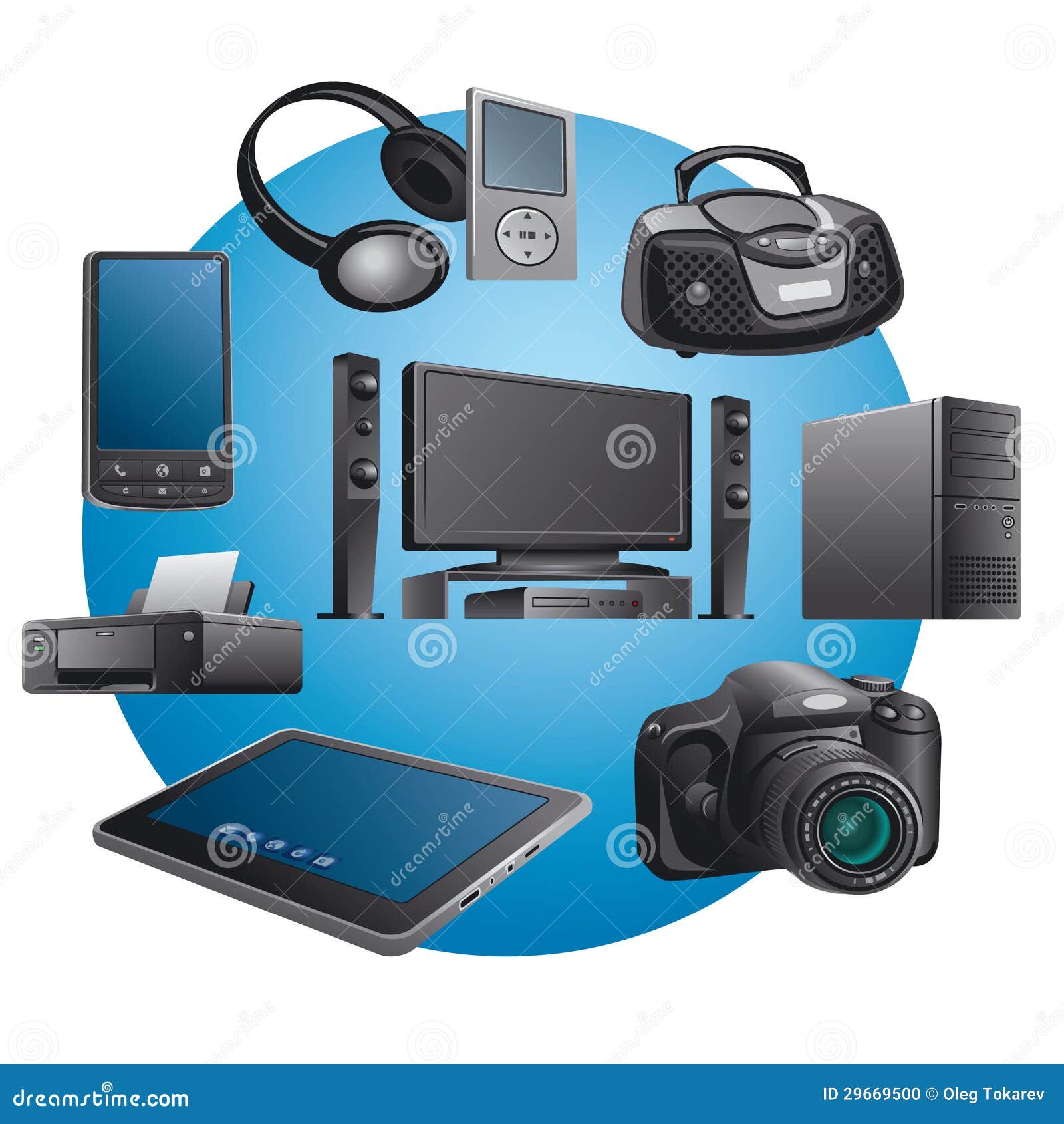 Electronics Appliances Icons Stock Illustration - Illustration of ...