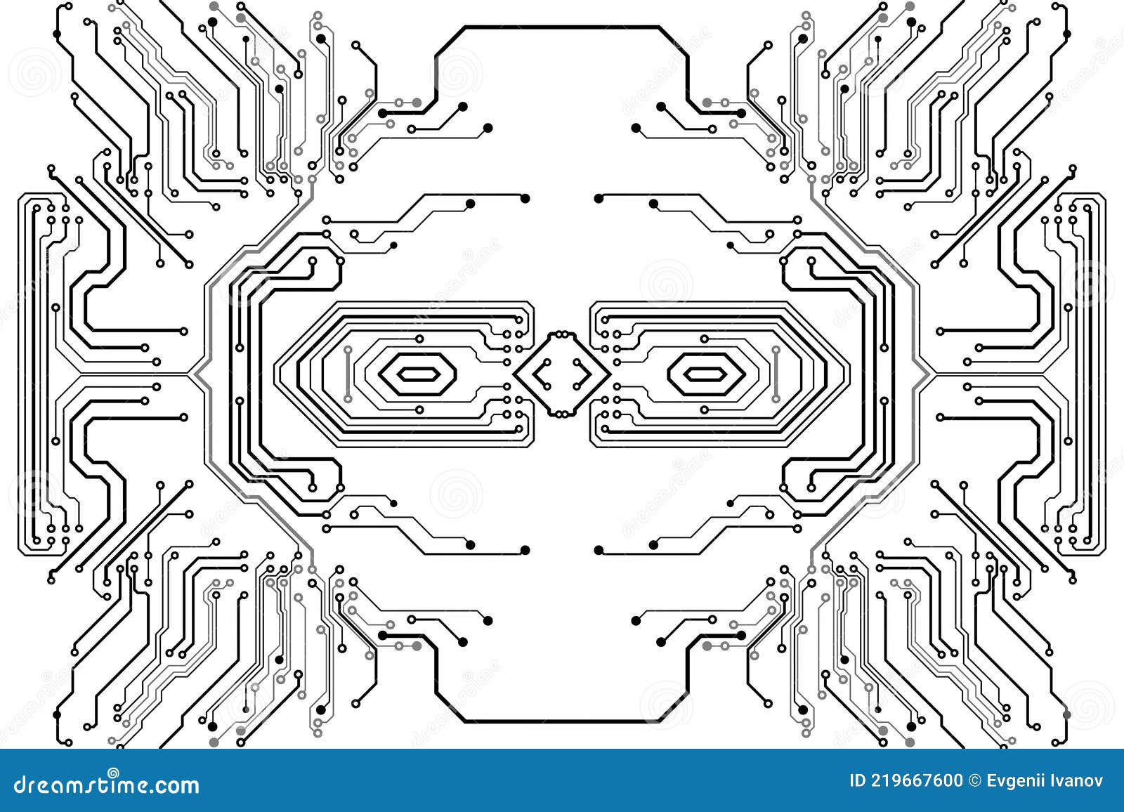 Electronics Chip Board. Printed Circuit Board Electronic High-tech ...