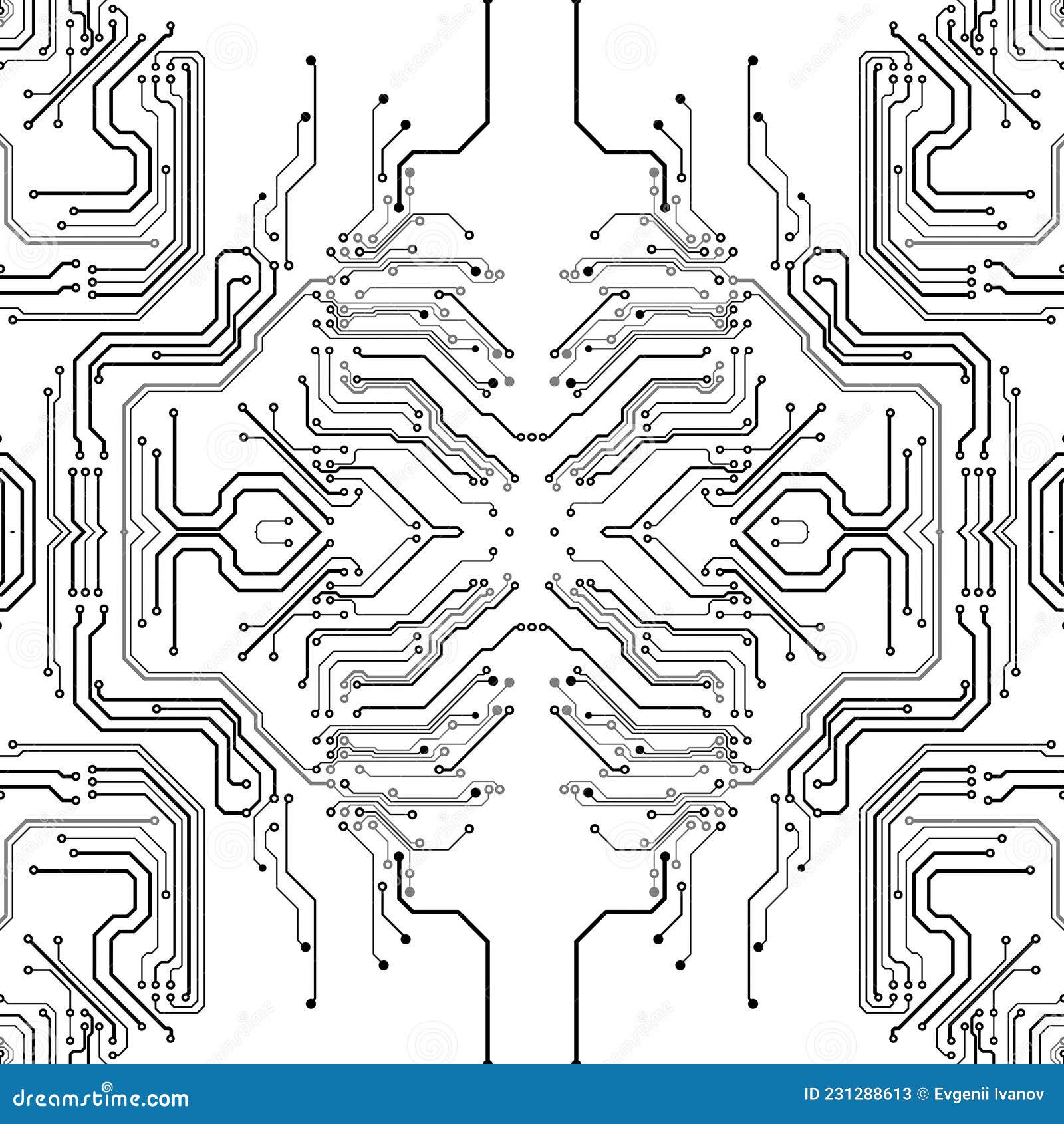 Electronics Chip Board. Printed Circuit Board Electronic High-tech ...