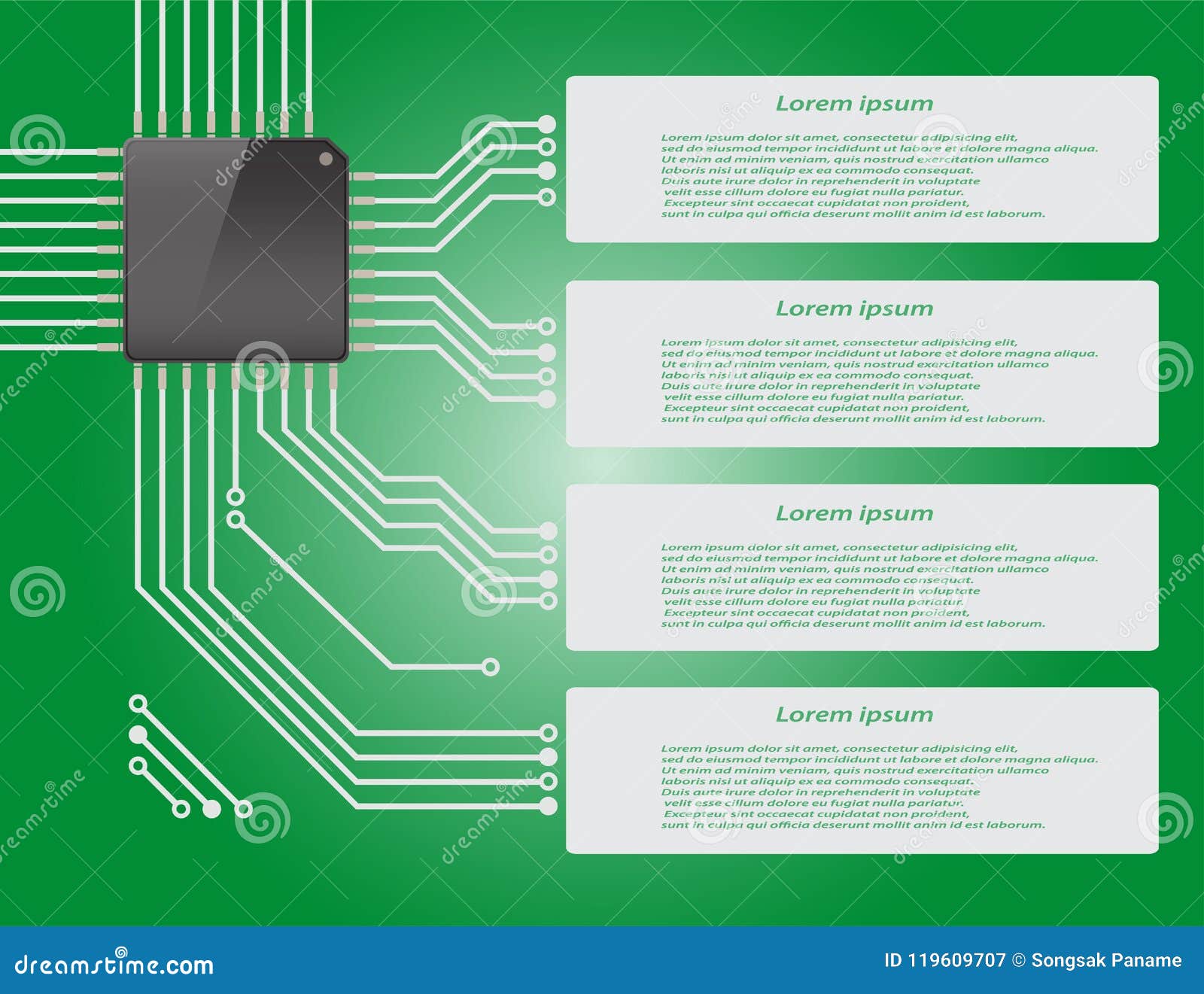 Electronics Circuit Board Infographics Stock Vector - Illustration of ...