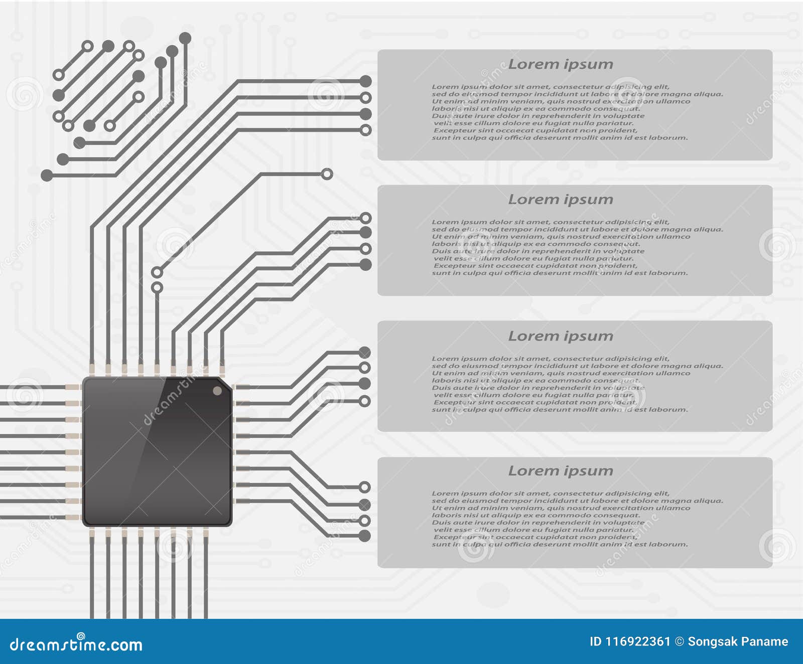 Electronics Circuit Board Infographics Stock Vector - Illustration of ...
