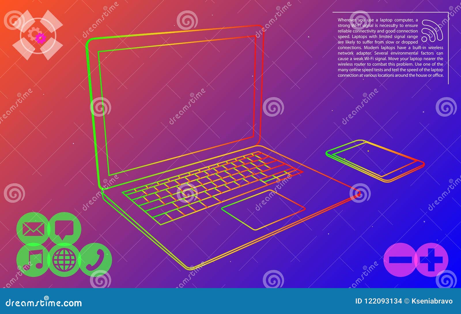 Electronics Colorful Vector Infographic Stock Vector - Illustration of ...