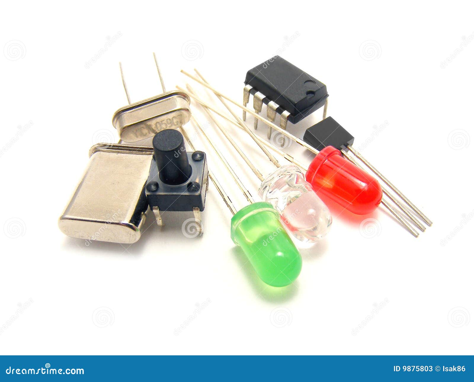 Electronics components stock image. Image of semiconductor - 9875803