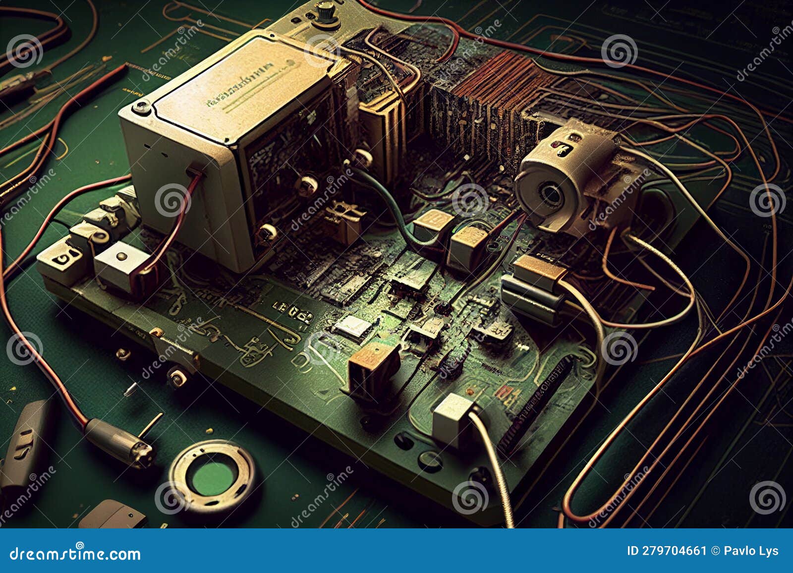 Electronics and Components. AI Generated Stock Illustration ...