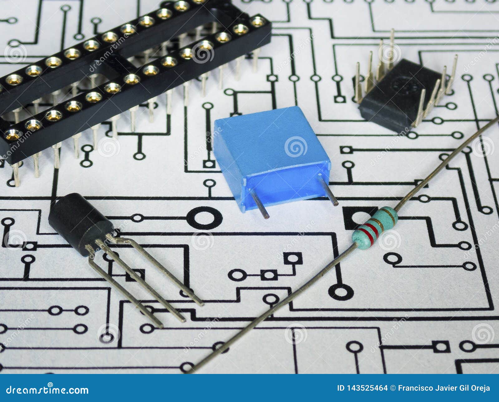 Electronics Components and PCB Stock Photo - Image of technology ...