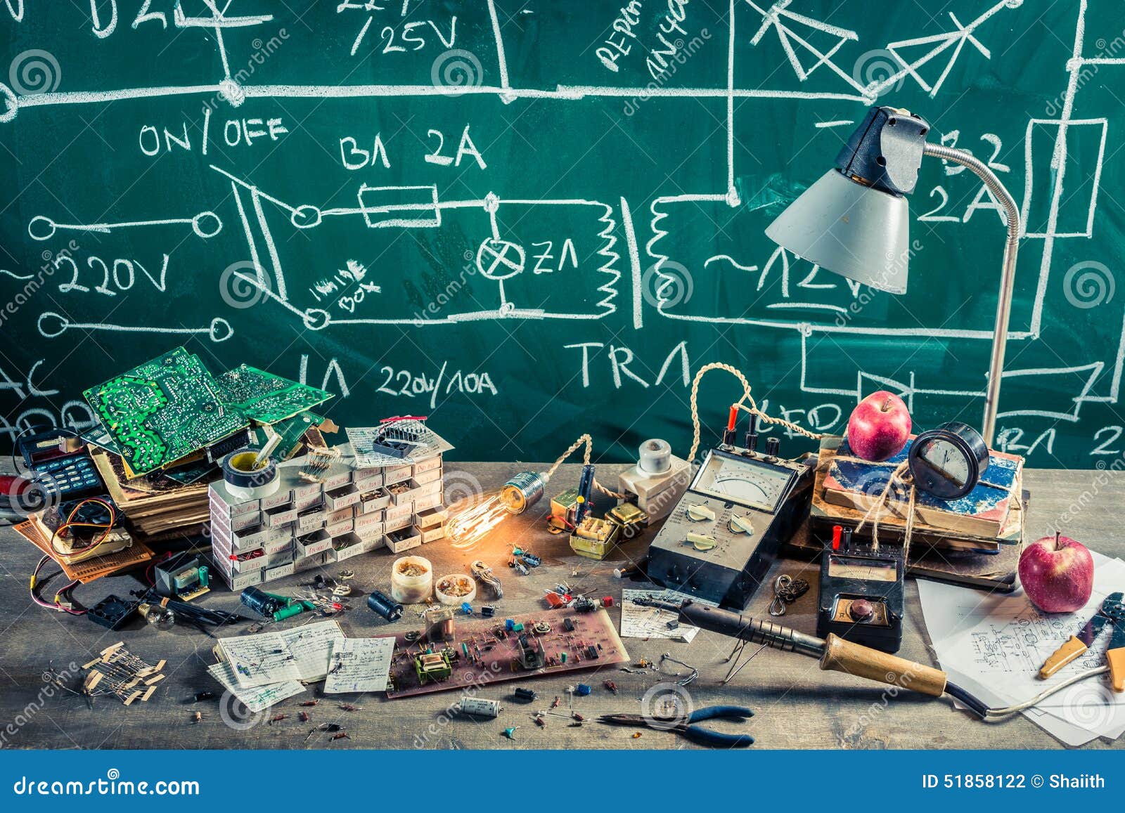 Electronics Components in School Lab Stock Photo - Image of classroom ...