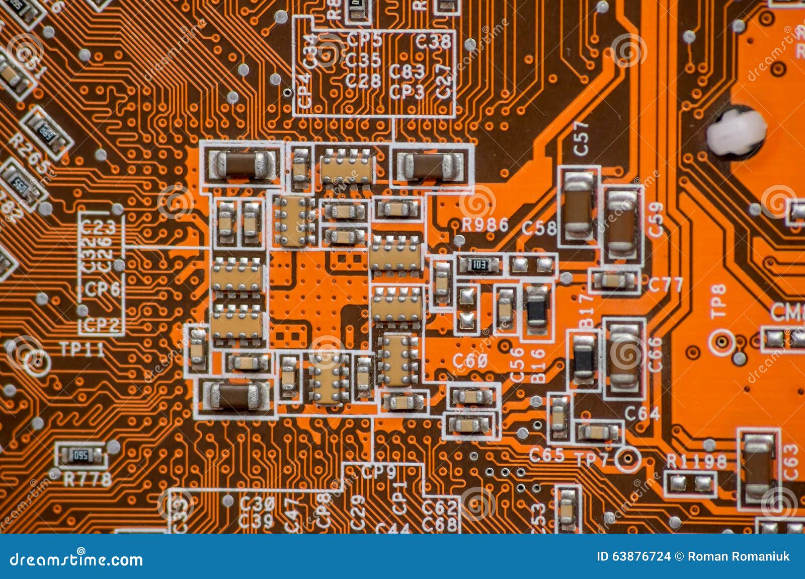 Electronics Computer Part Chip Stock Photo - Image of motherboard ...