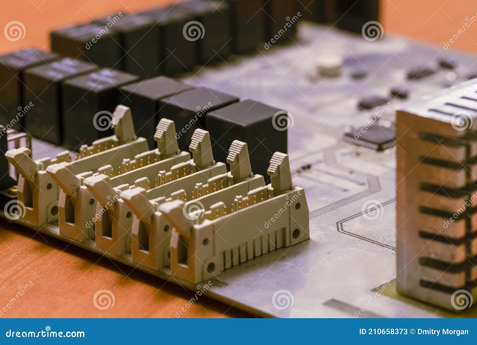 Electronics Concepts. Closeup Macro Shot of Dusty Utilized Printed ...