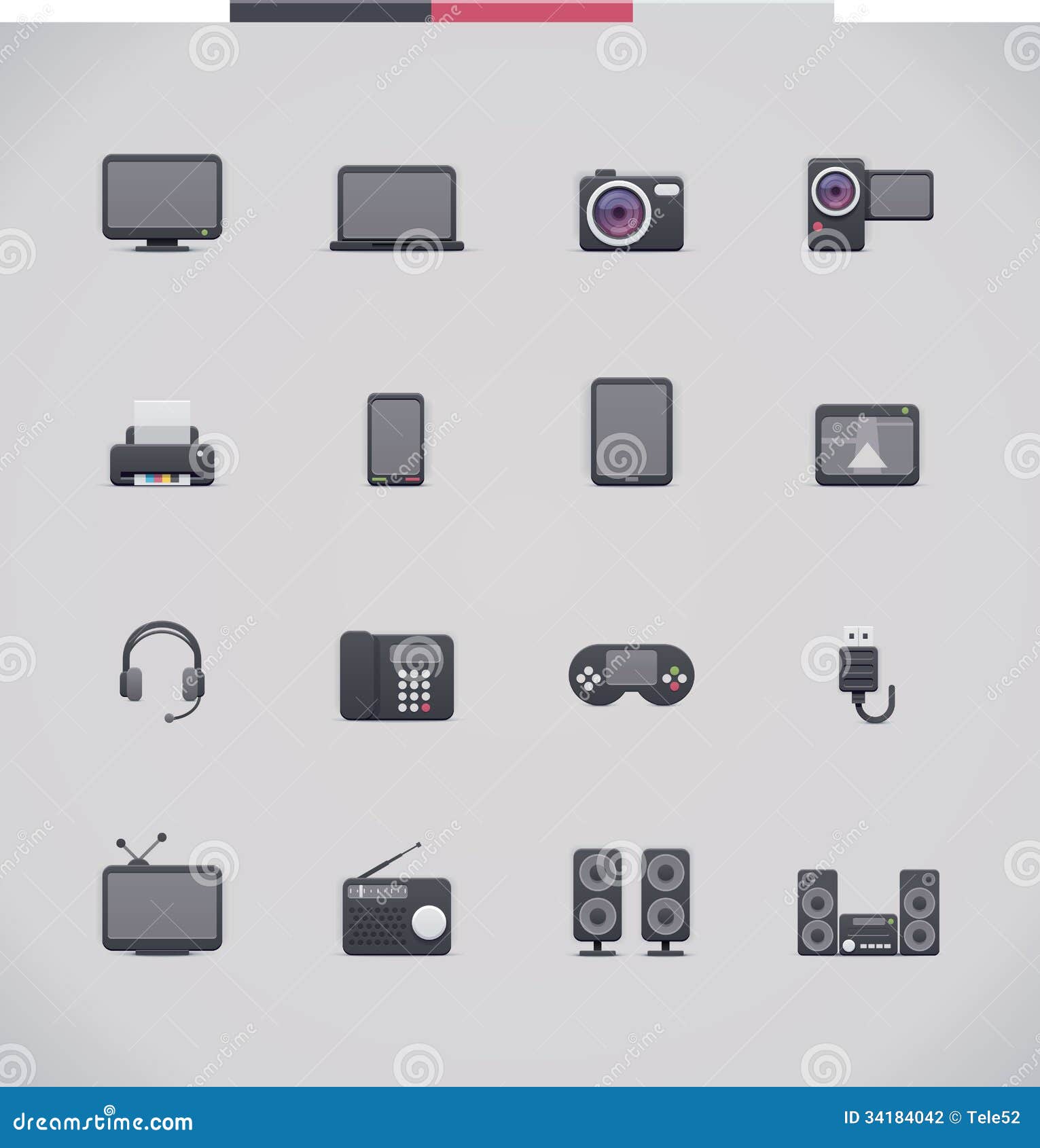 Electronics Design Icon Set Stock Vector - Illustration of electronics ...