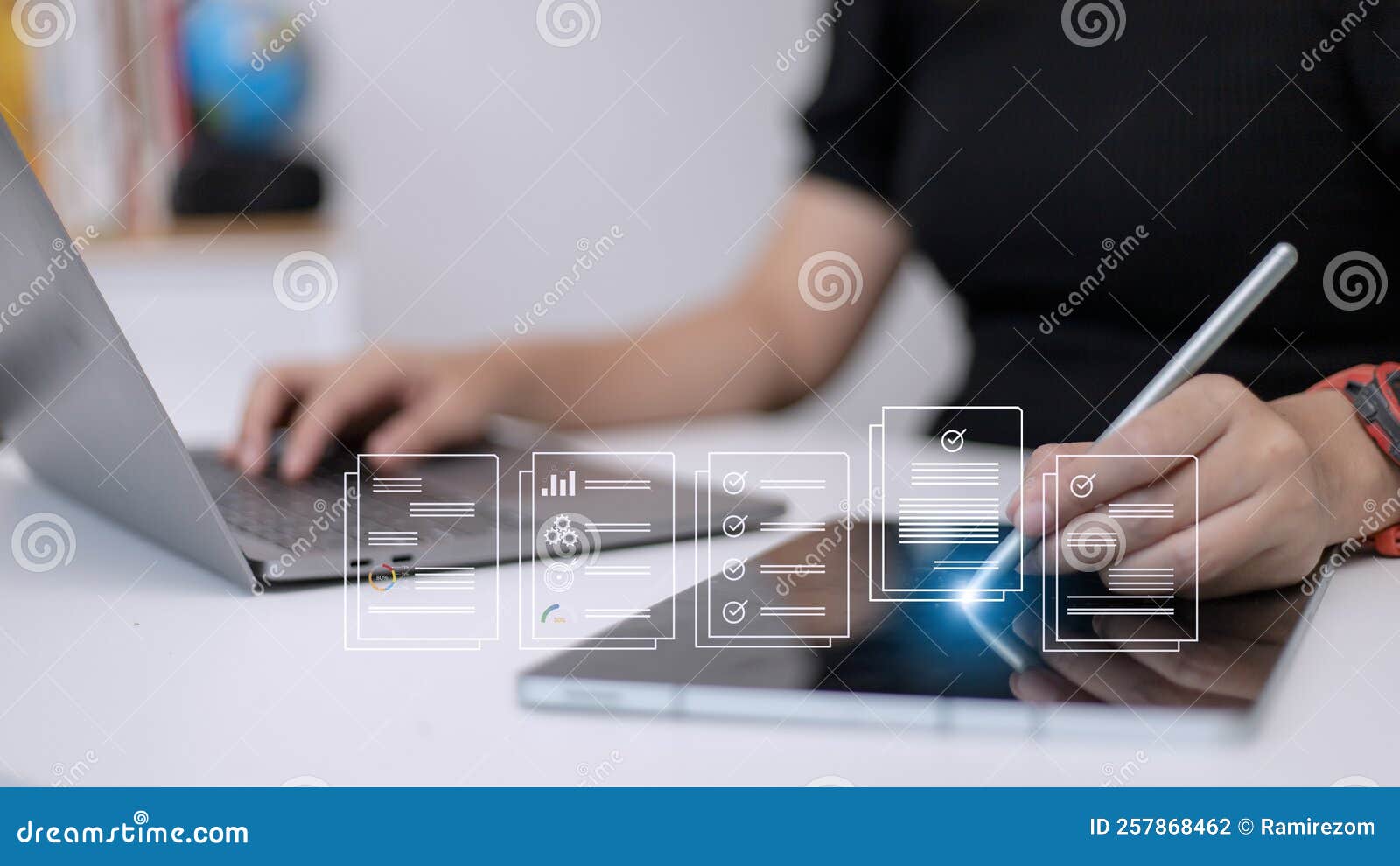 Electronics Document Icons, E-document Management, Online Documentation Database, Paperless ...