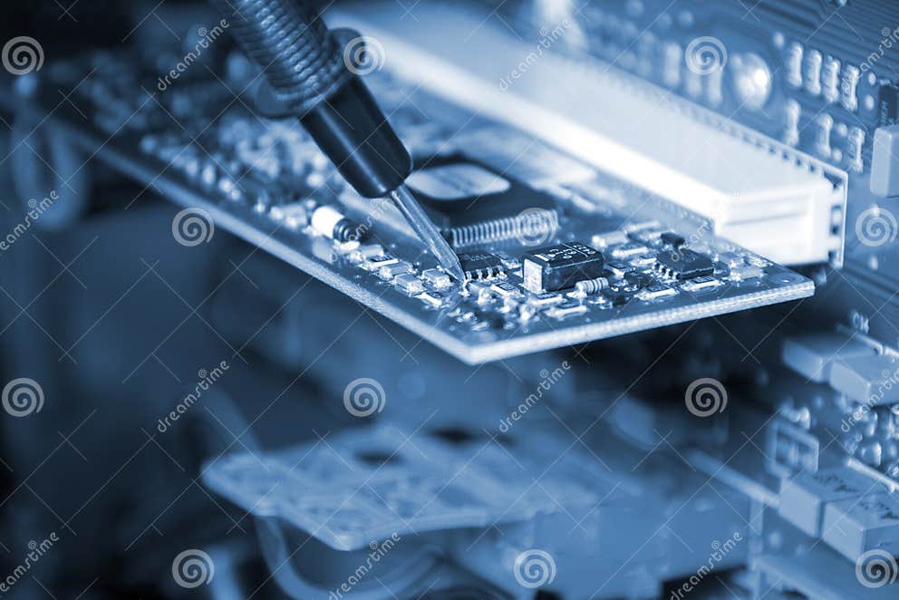Electronics. Engineer at Work Stock Image - Image of hand, expertise ...