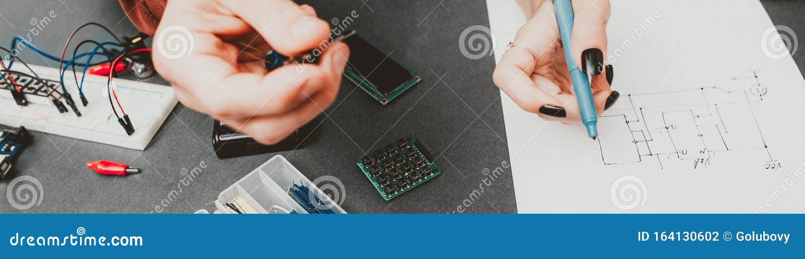 Electronics Engineering Circuit Design Drawing Stock Photo - Image of ...