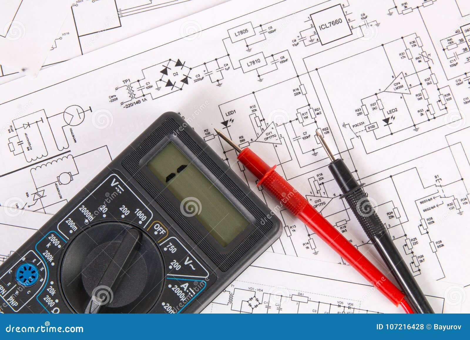 Electronics and Engineering. Printed Drawings of Electrical Circuits ...
