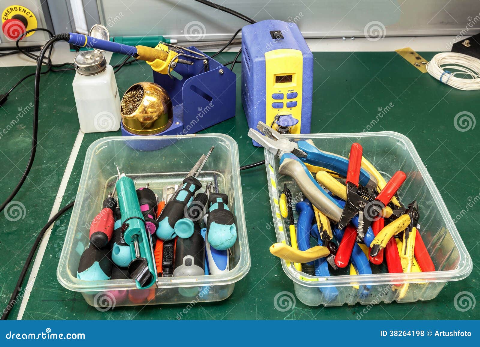 Electronics Equipment Assembly Workplace Stock Photo - Image of ...