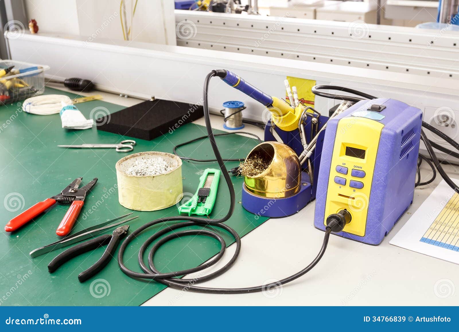Electronics Equipment Assembly Workplace Stock Image - Image of ...