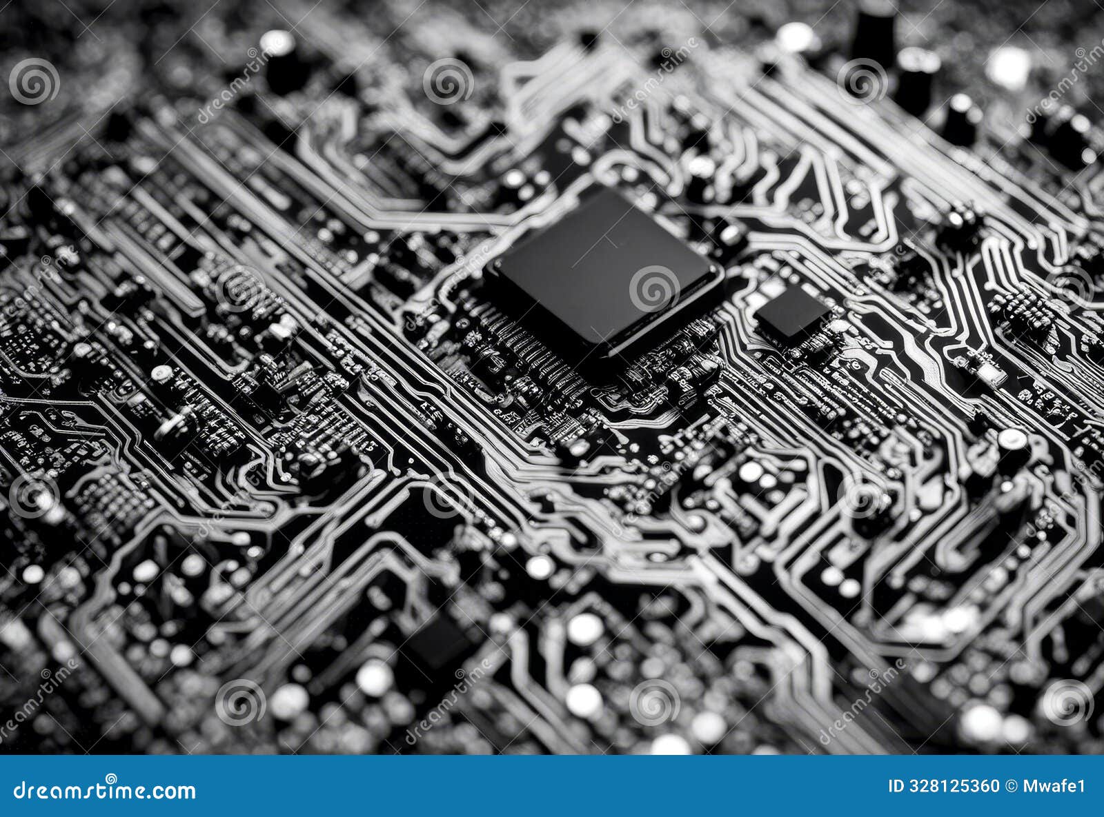 Electronics Fun Circuit Board Texture Black Tech Textile Swatch High ...