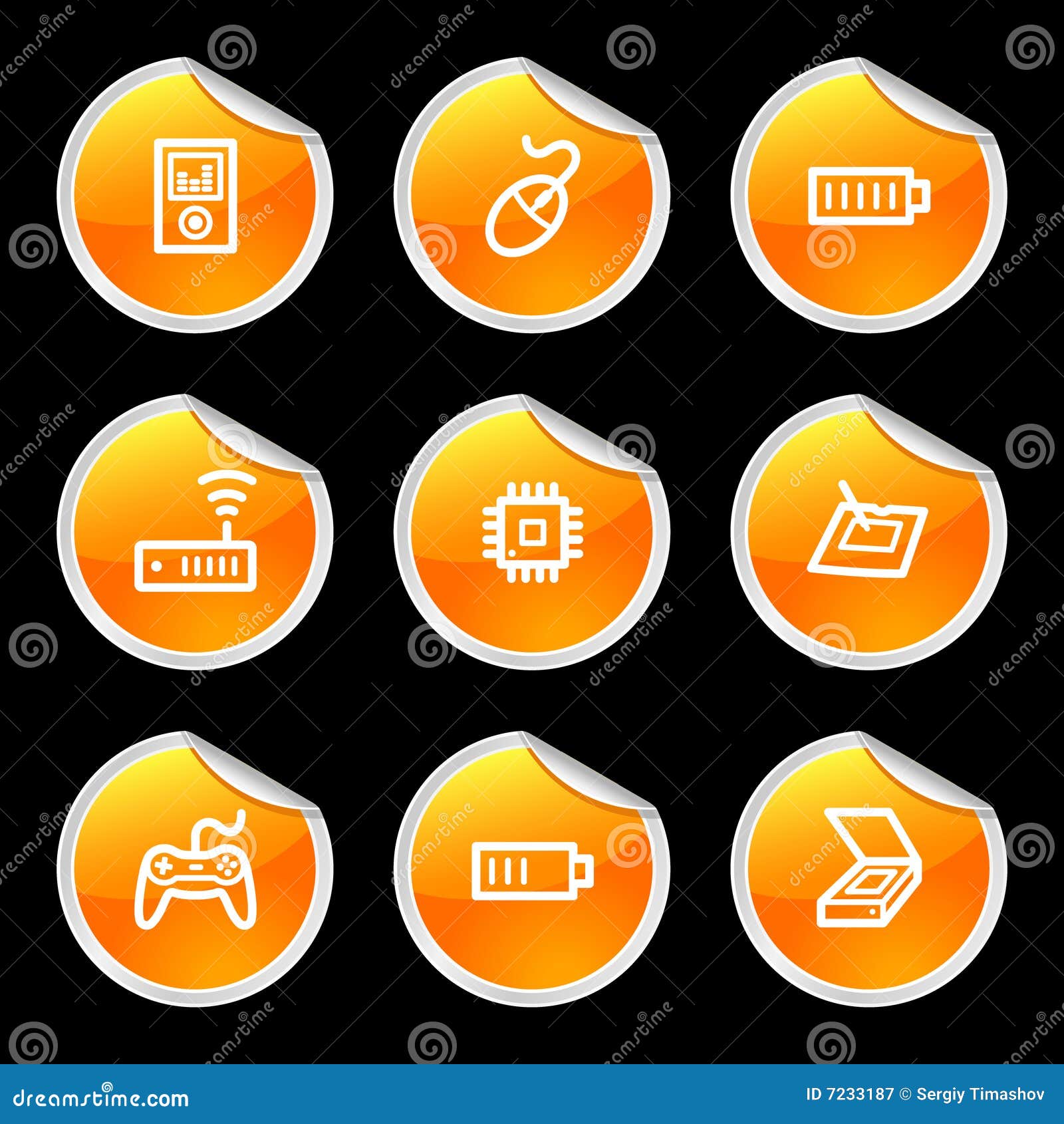 Electronics icons set 2 stock vector. Illustration of site - 7233187