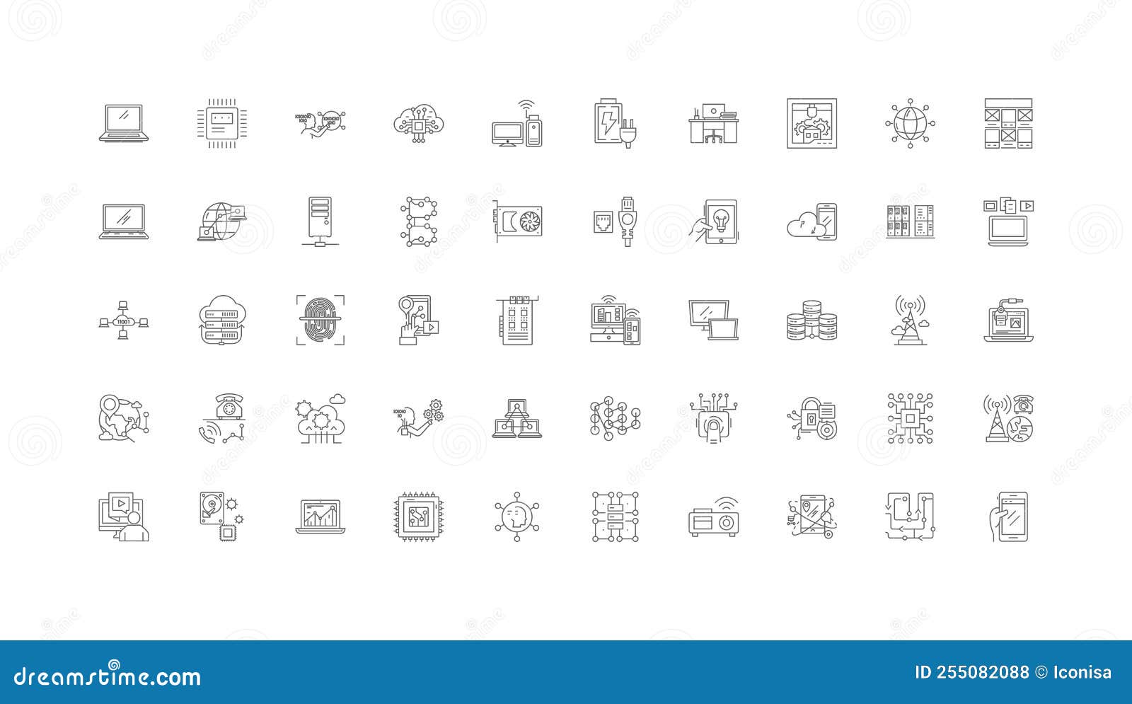 Electronics Ideas, Linear Icons, Line Signs Set, Vector Collection ...
