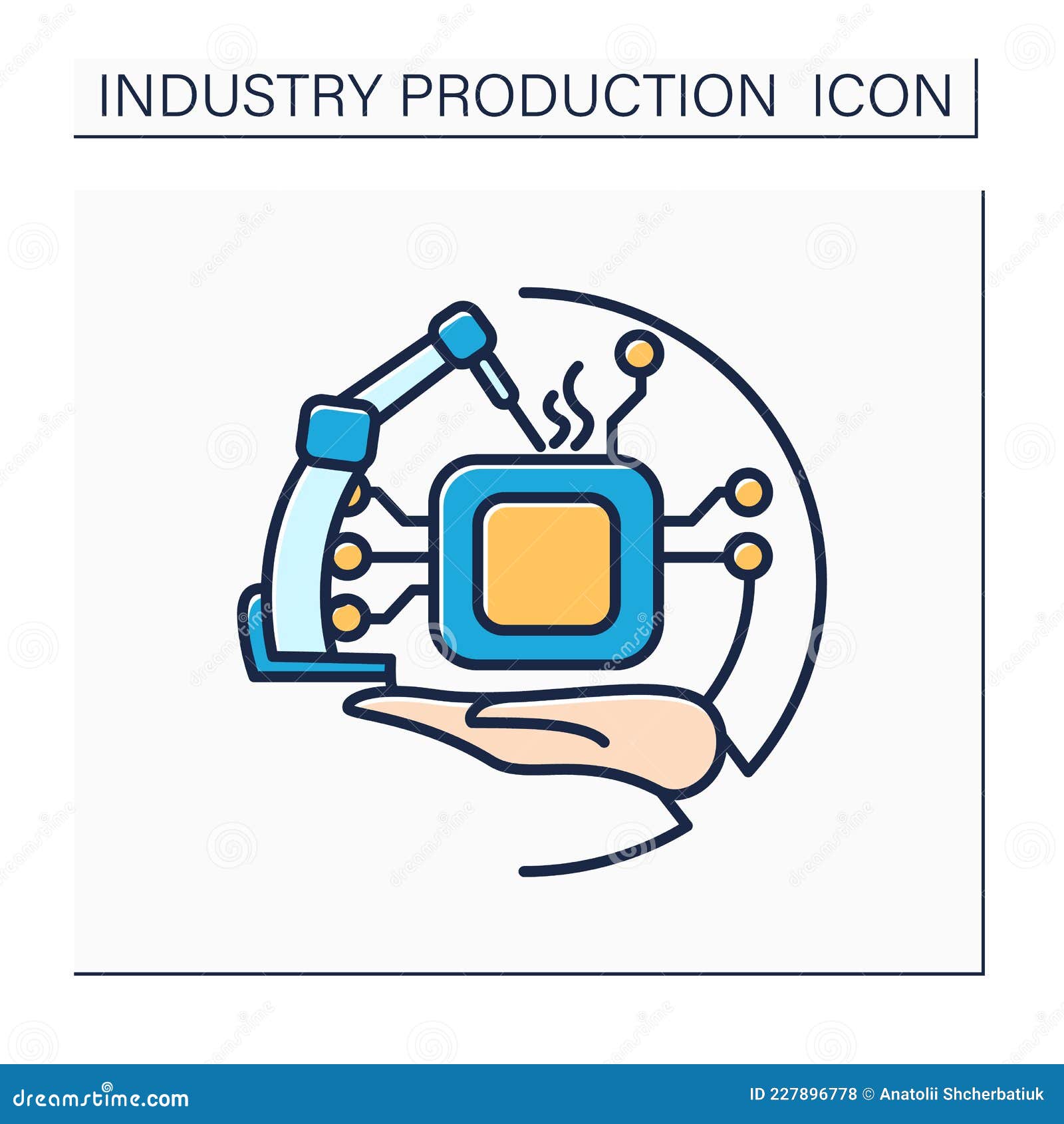 Electronics Industry Color Ico Stock Vector - Illustration of product, constructing: 227896778