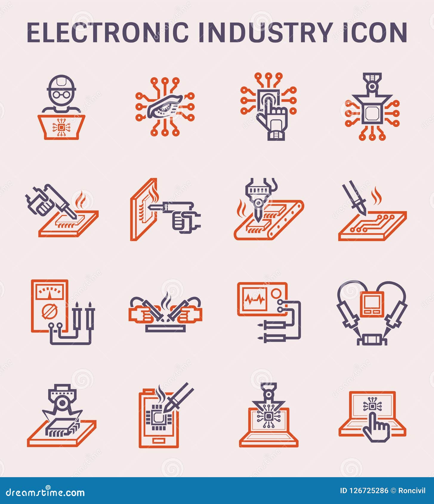 Electronics industry icon stock vector. Illustration of electronic ...