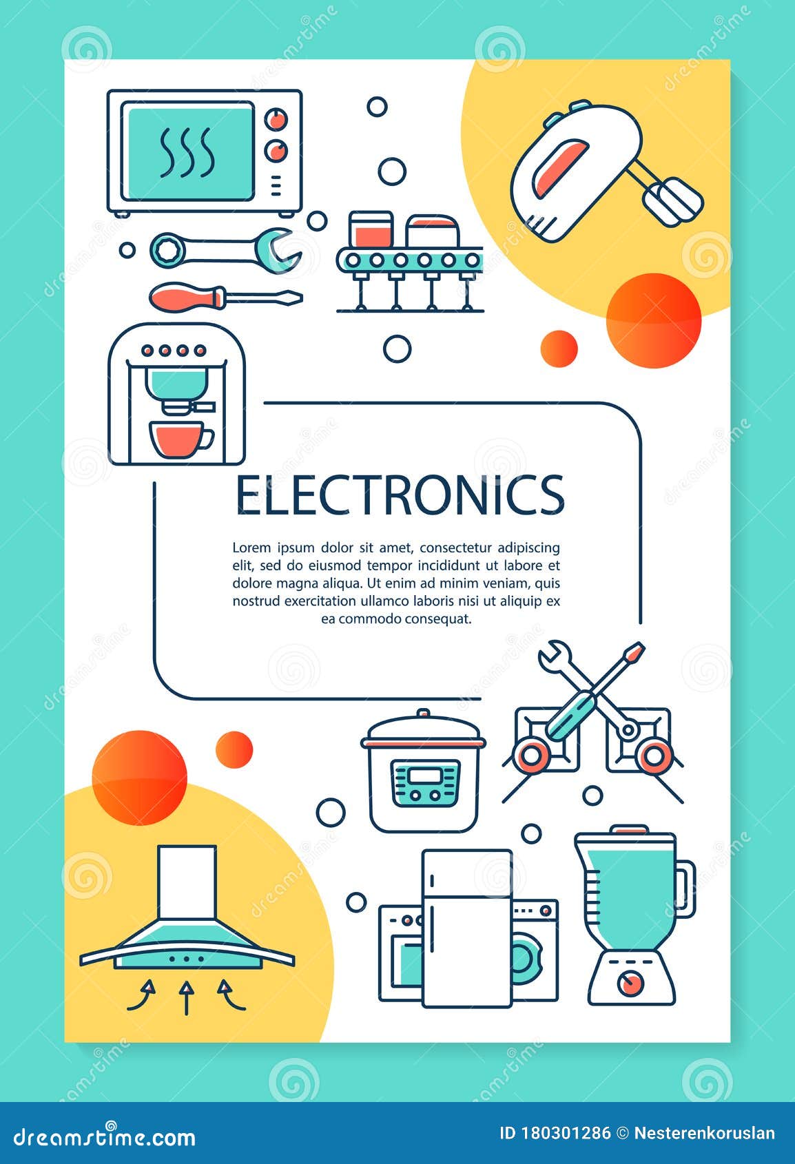 Electronics Industry Poster Template Layout. Appliance, Technology ...