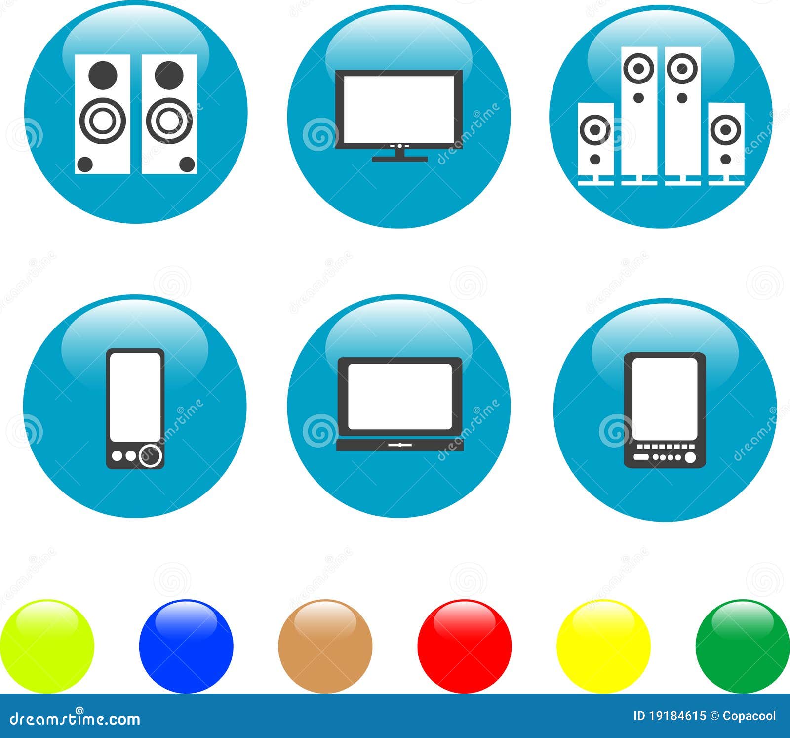 Electronics Media Technical Equipment Icon Stock Vector - Illustration ...