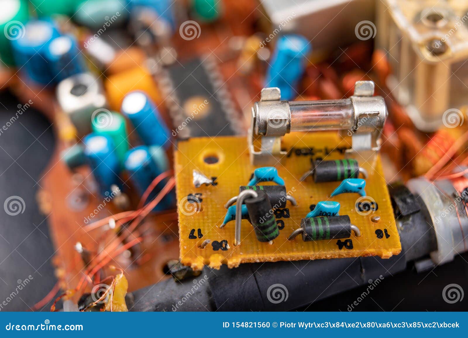 Electronics from Old Electronic Devices. Parts for Repair in an ...