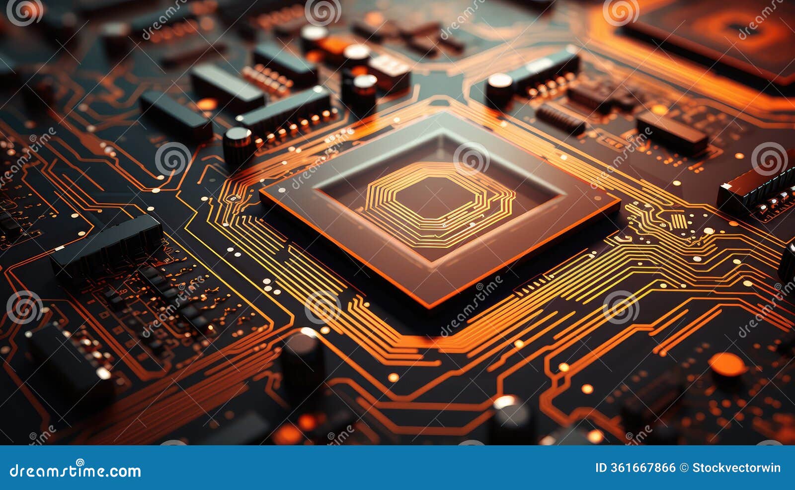 Orange Science Background. Vector Illustration | CartoonDealer.com ...