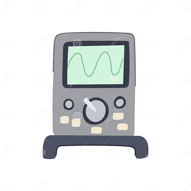 Electronics Oscillograph Cartoon Vector Illustration Stock Illustration ...