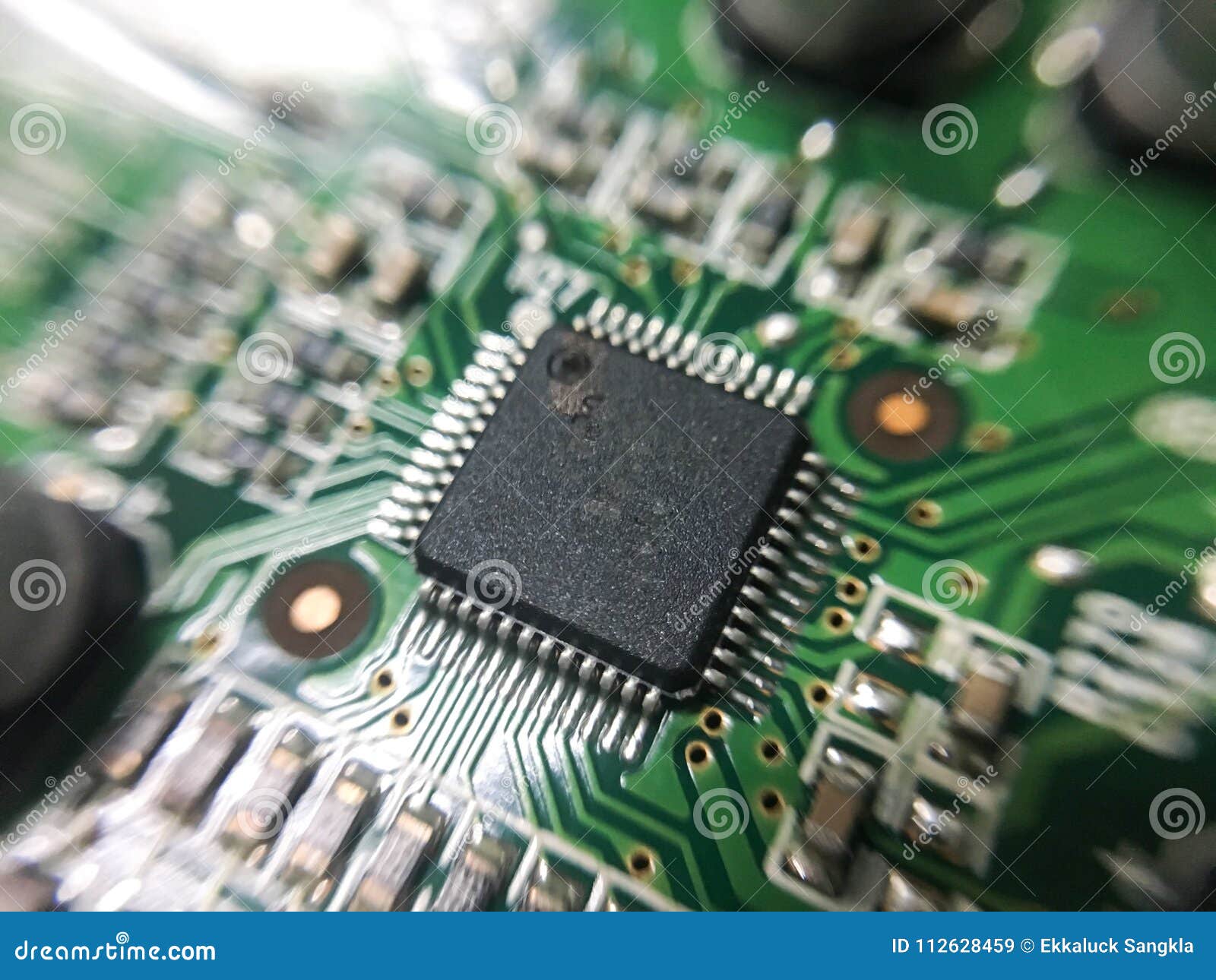 The Electronics Parts on Main Board Resistor and Chip Technology Stock ...
