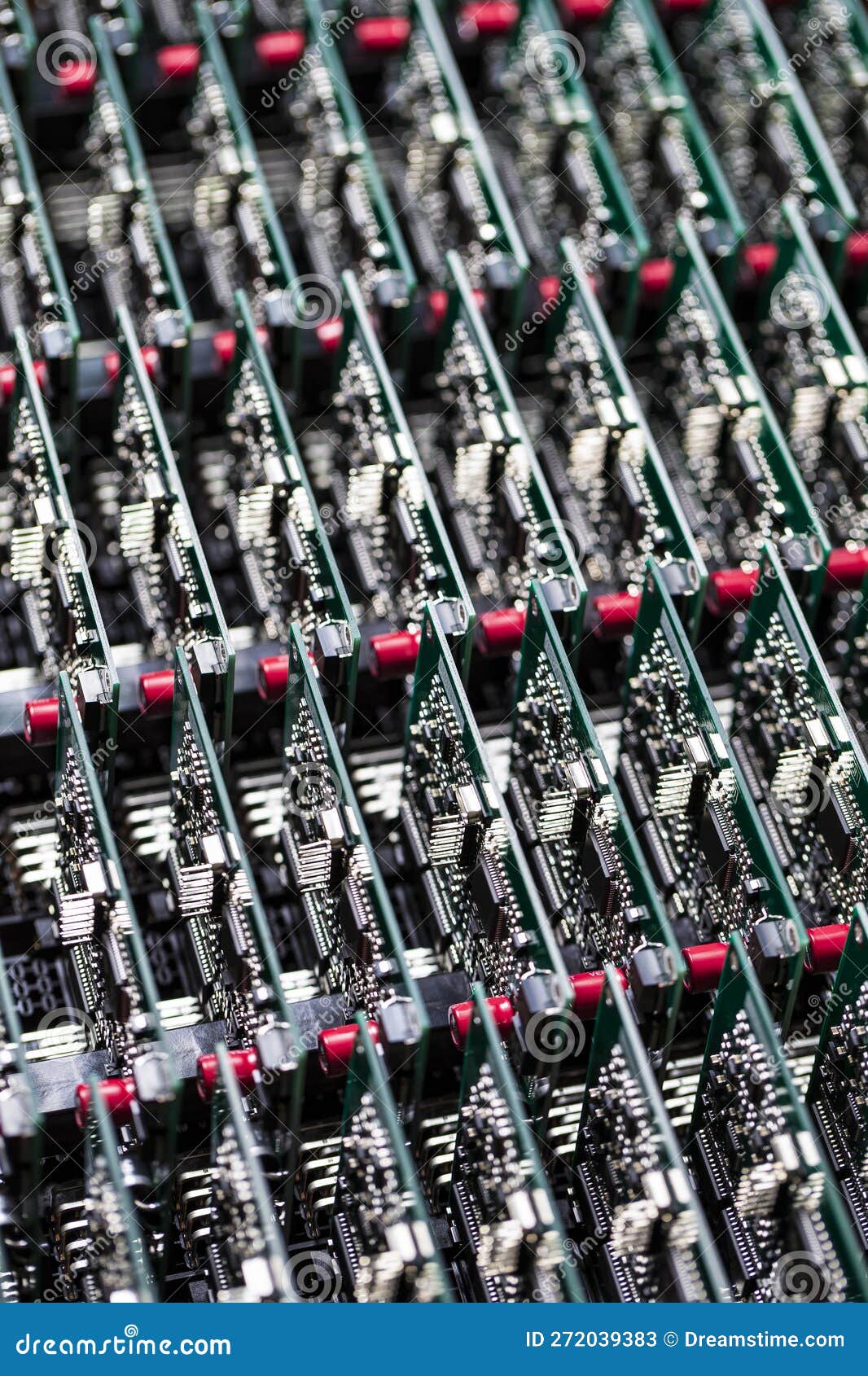 Electronics Production Concepts. Closeup View of Batch of Ready ...